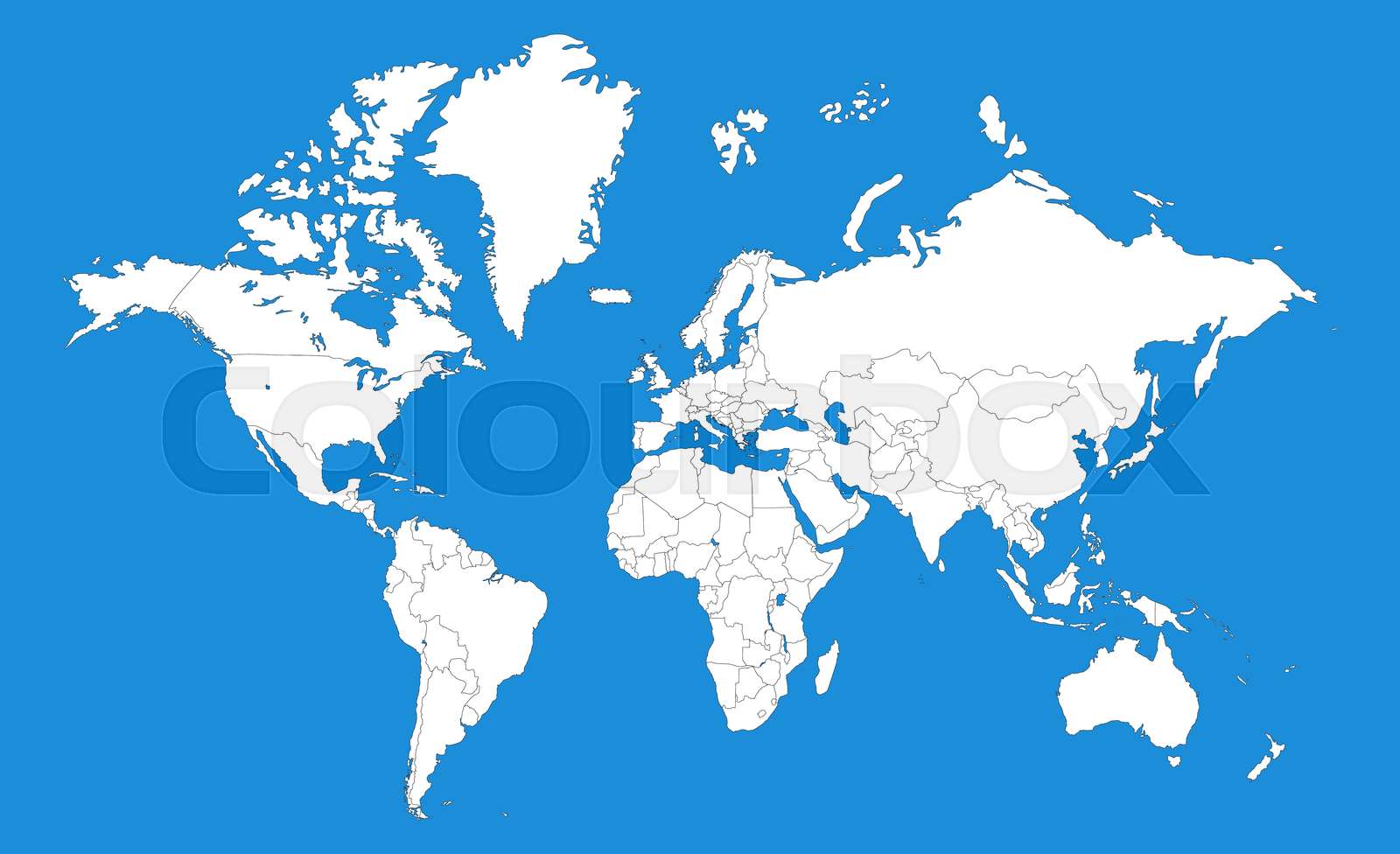 Political map of the world template. Woldmap background with editable ...
