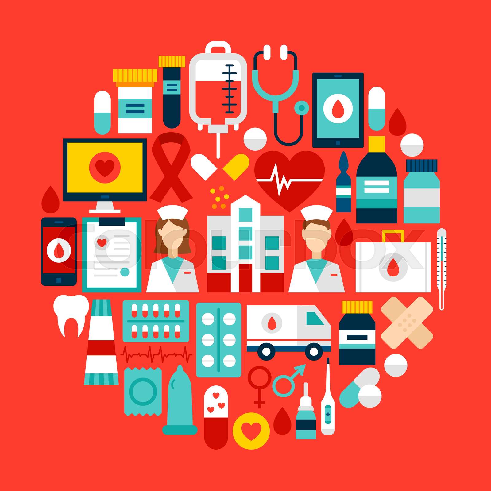 Health Circle Concept | Stock vector | Colourbox