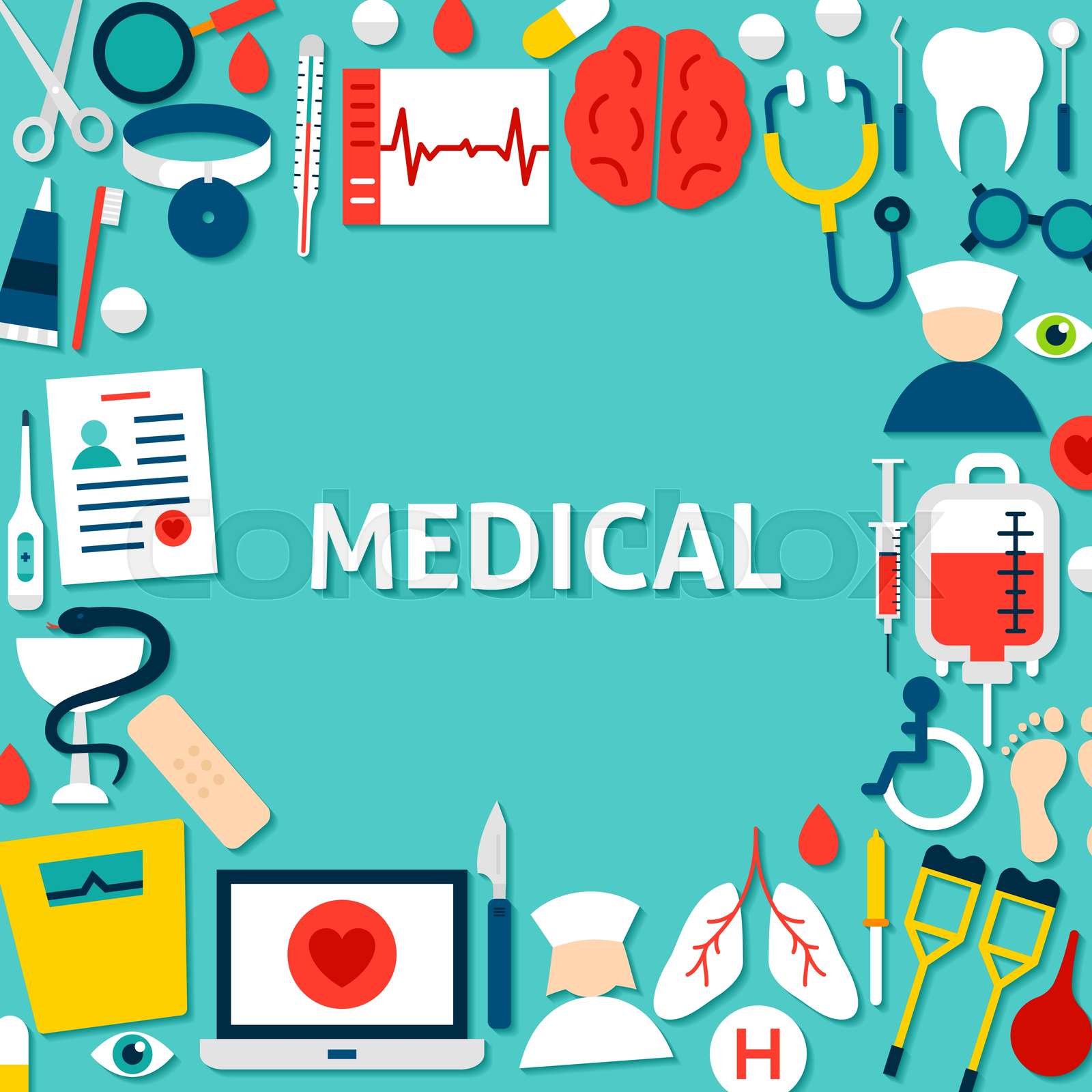 Medical Paper Template | Stock vector | Colourbox