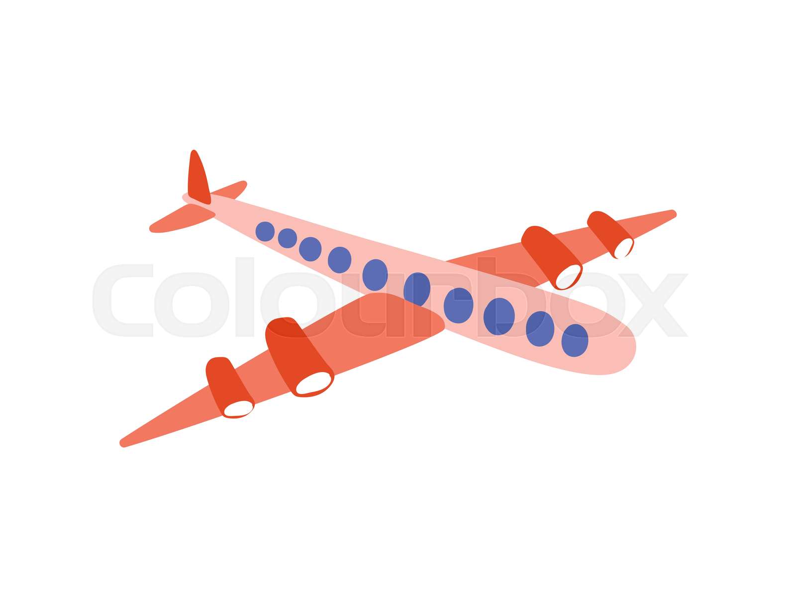 Airplane, Flying Aaircraft, Side View, Cartoon Vector Illustration ...