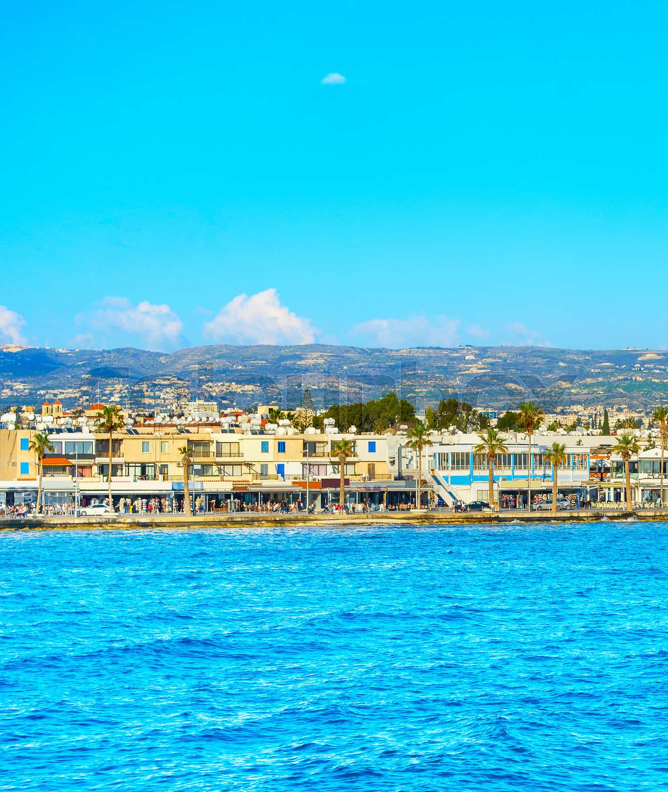 Skyline Paphos sea waterfront Cyprus | Stock image | Colourbox