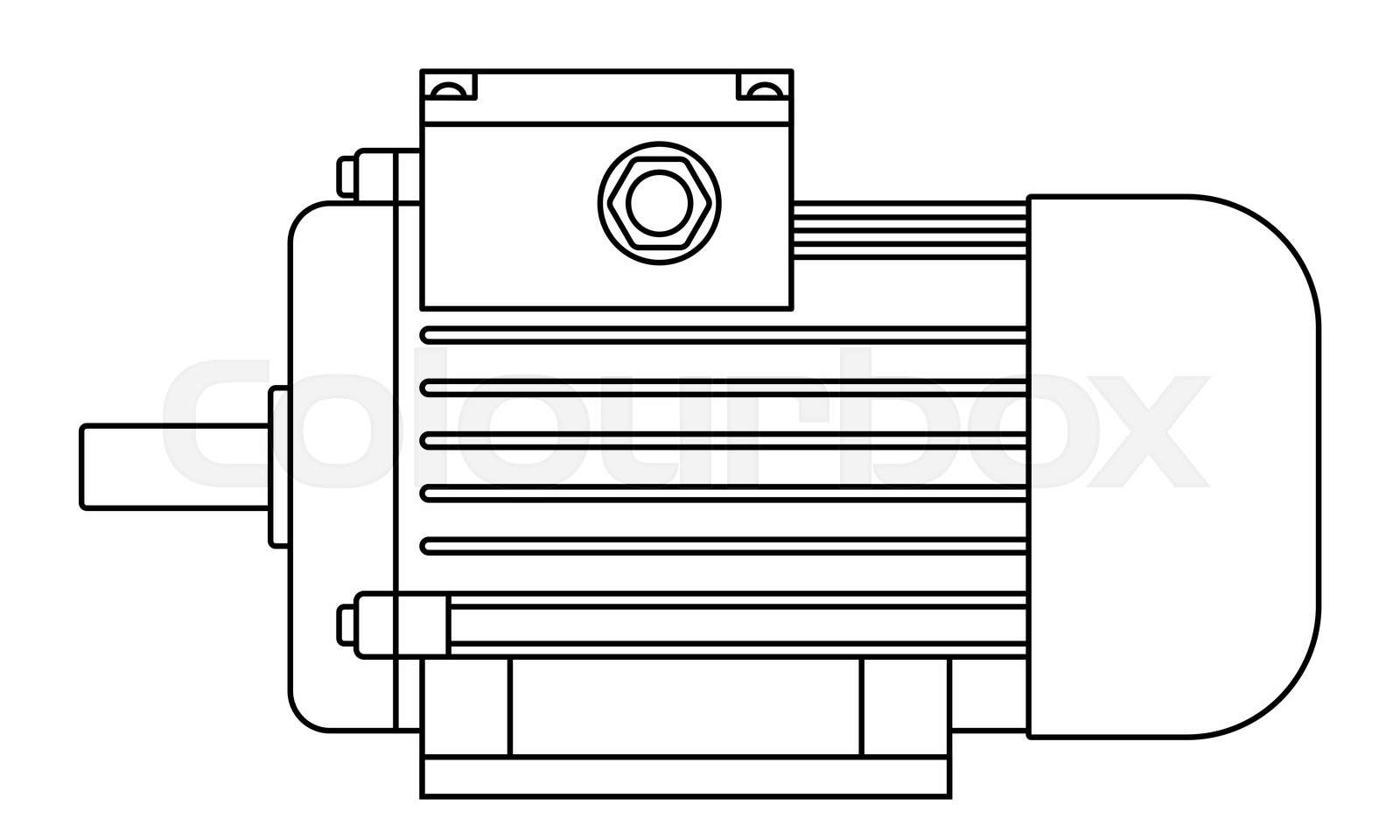 elektromotor, motor, bestandteile | Stock-Vektor | Colourbox