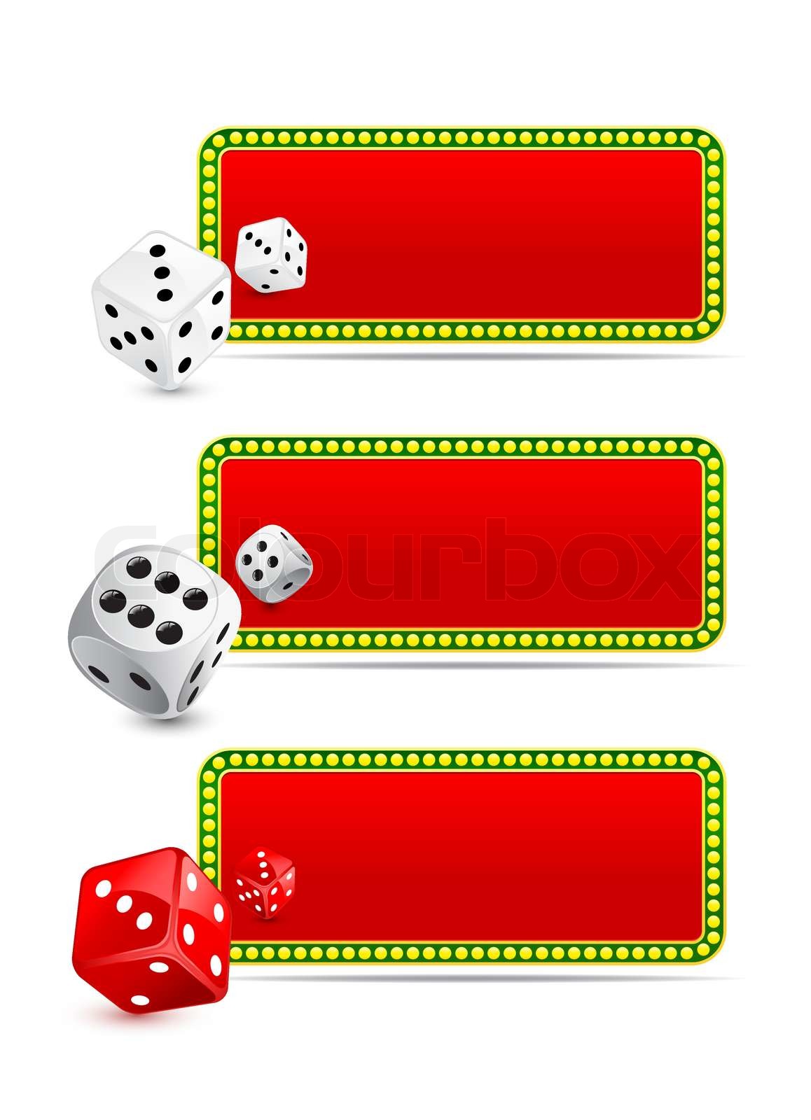 horizontal banner dice | Stock vector | Colourbox
