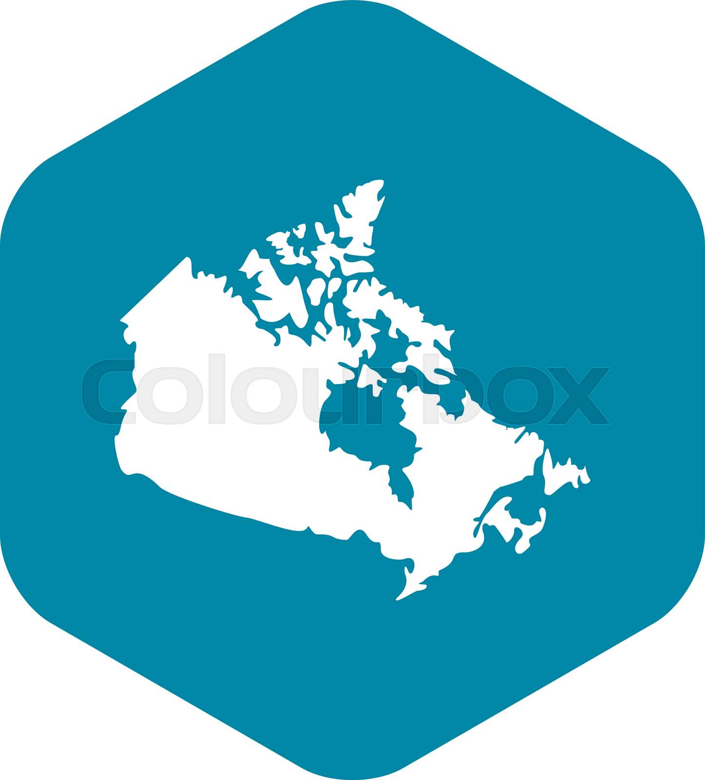Canada Map Icon Vector