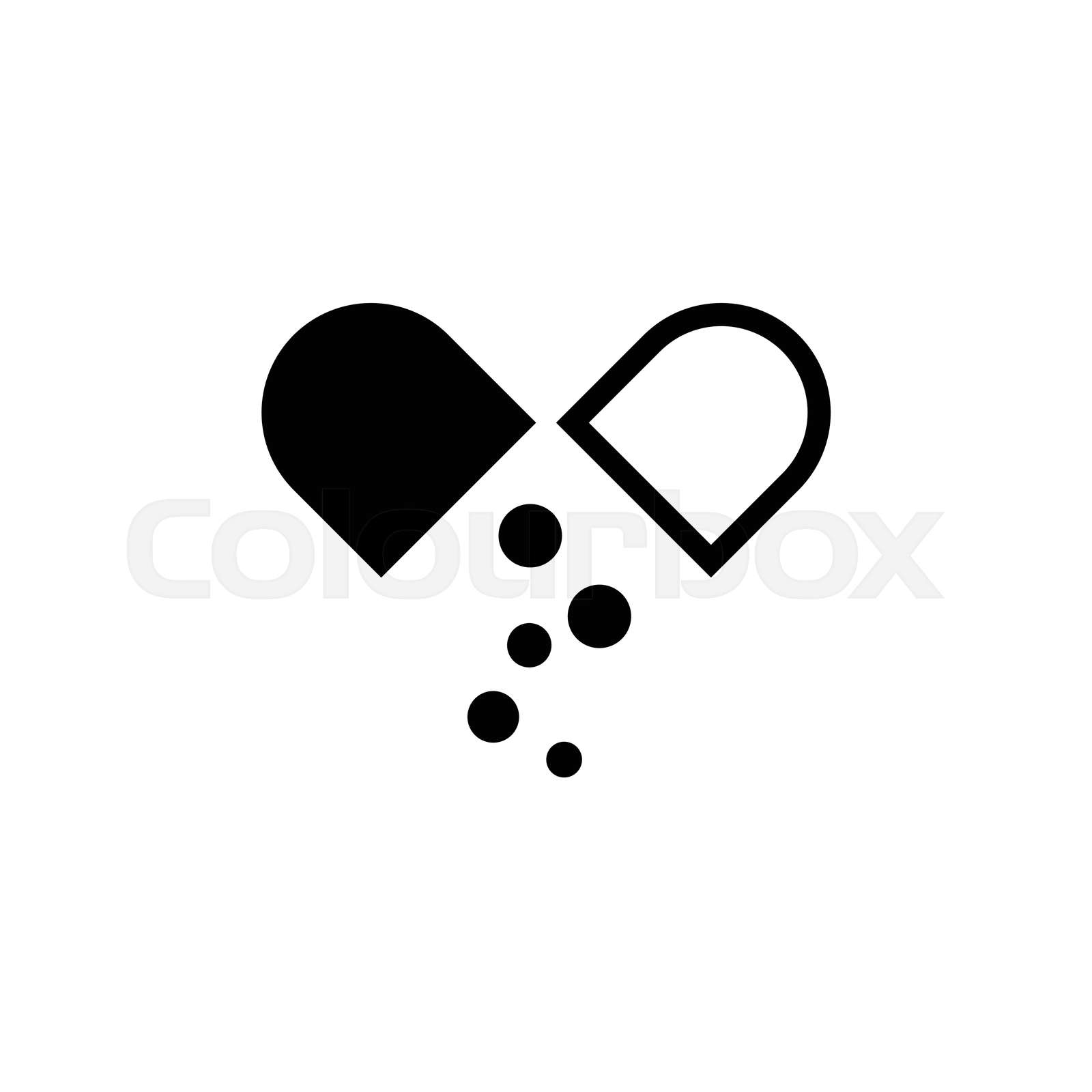 Capsule medical graphic design template vector | Stock vector | Colourbox