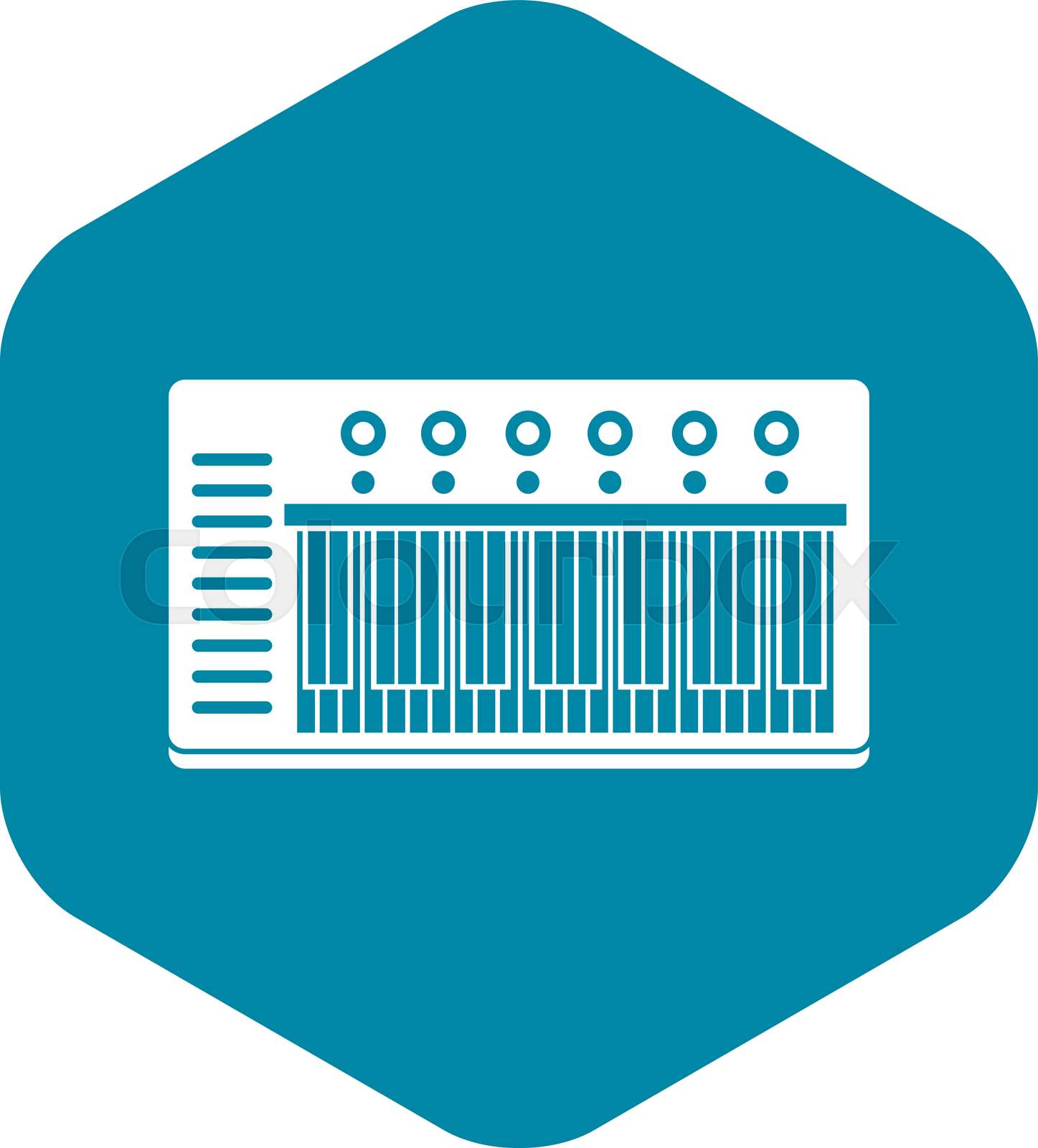 Electronic synth icon, simple style | Stock vector | Colourbox