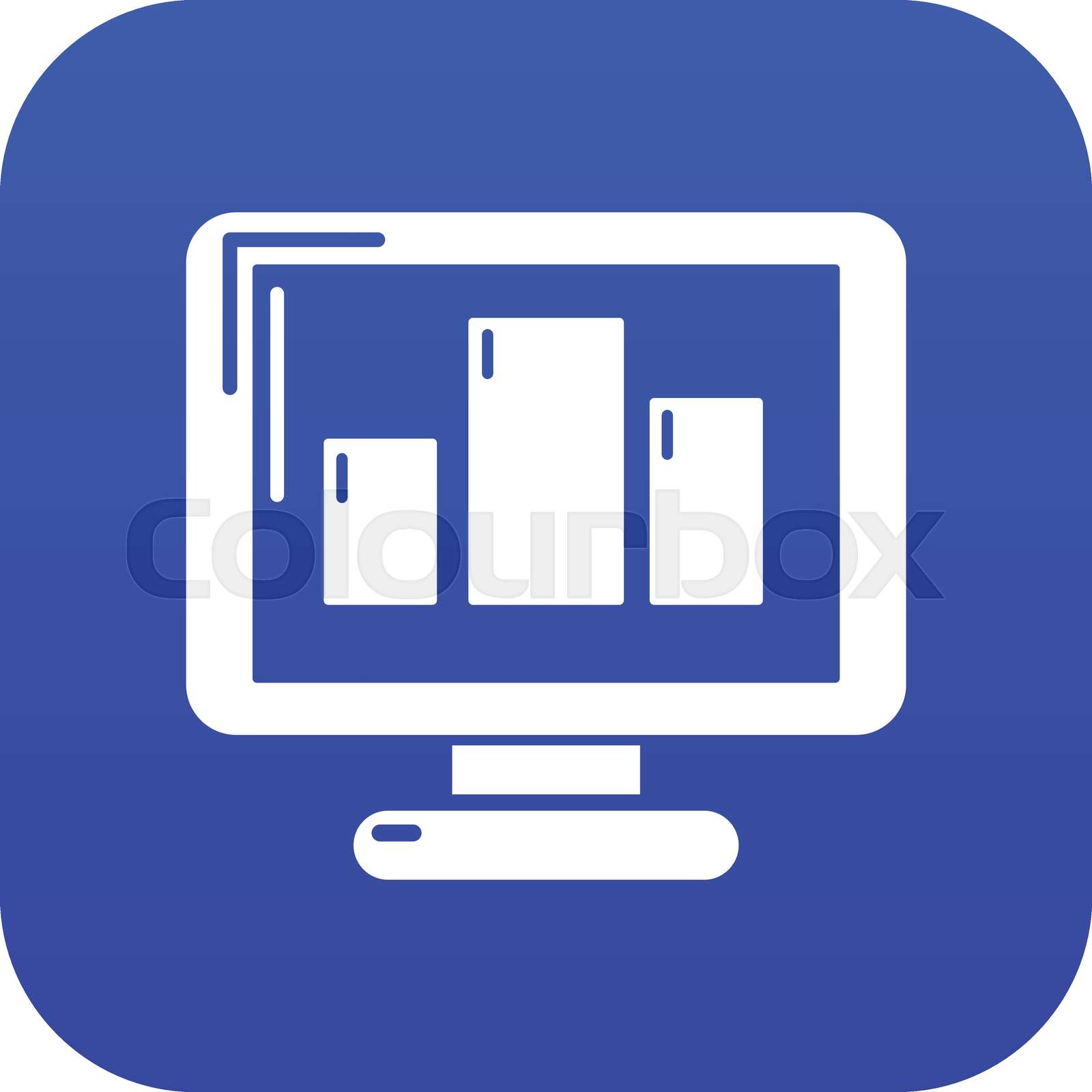 blau, bildschirm, icon | Stock-Vektor | Colourbox