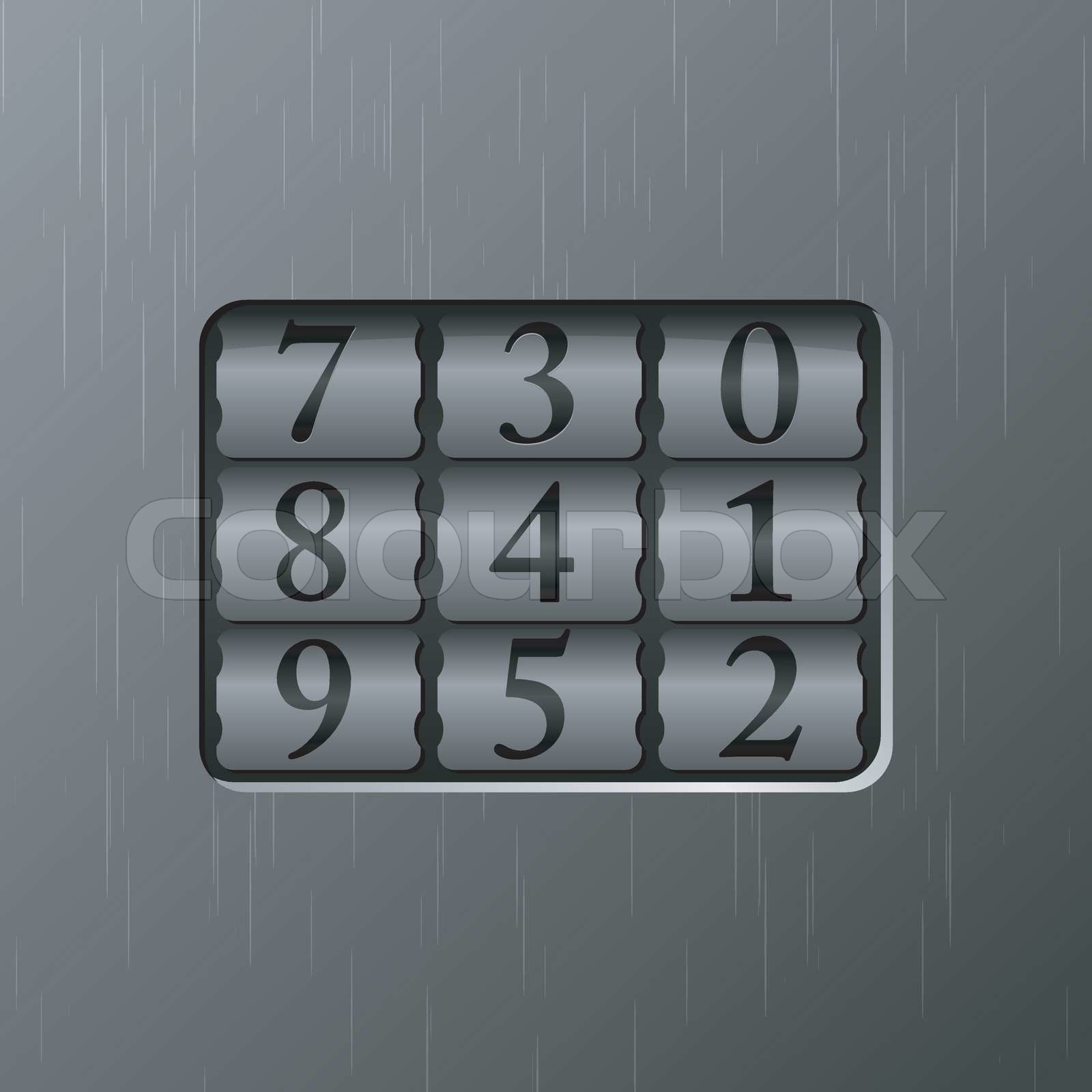 Illustration of the safe code | Stock vector | Colourbox