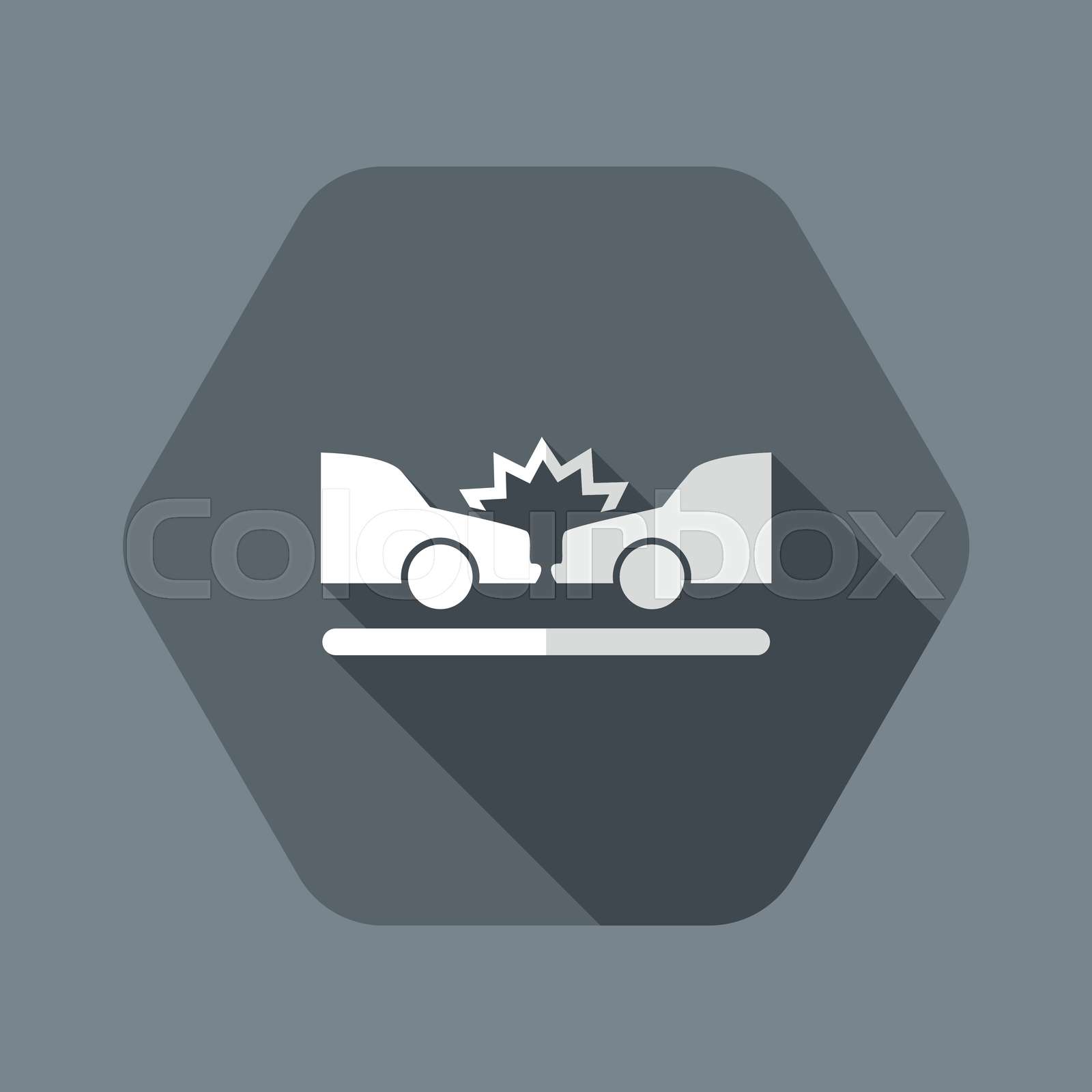 Vector illustration of single isolated car crash icon | Stock vector ...