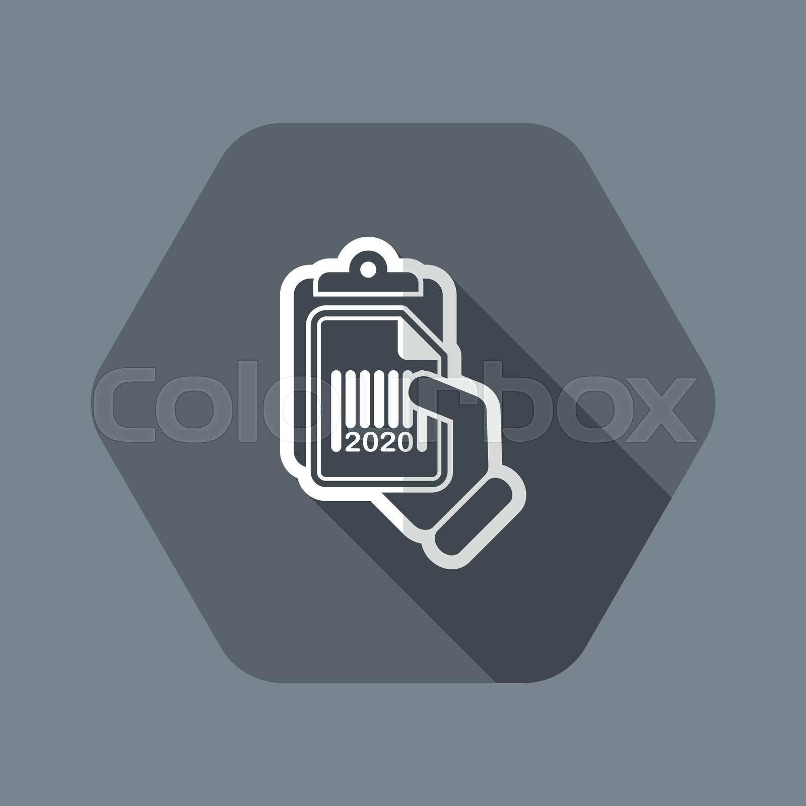 Document and barcode - Vector icon | Stock vector | Colourbox