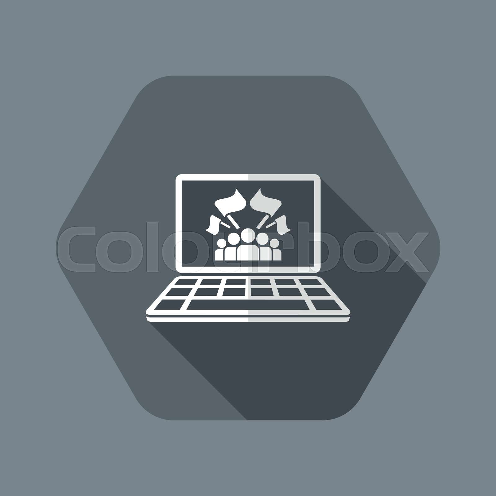 Fans crowd flat icon | Stock vector | Colourbox