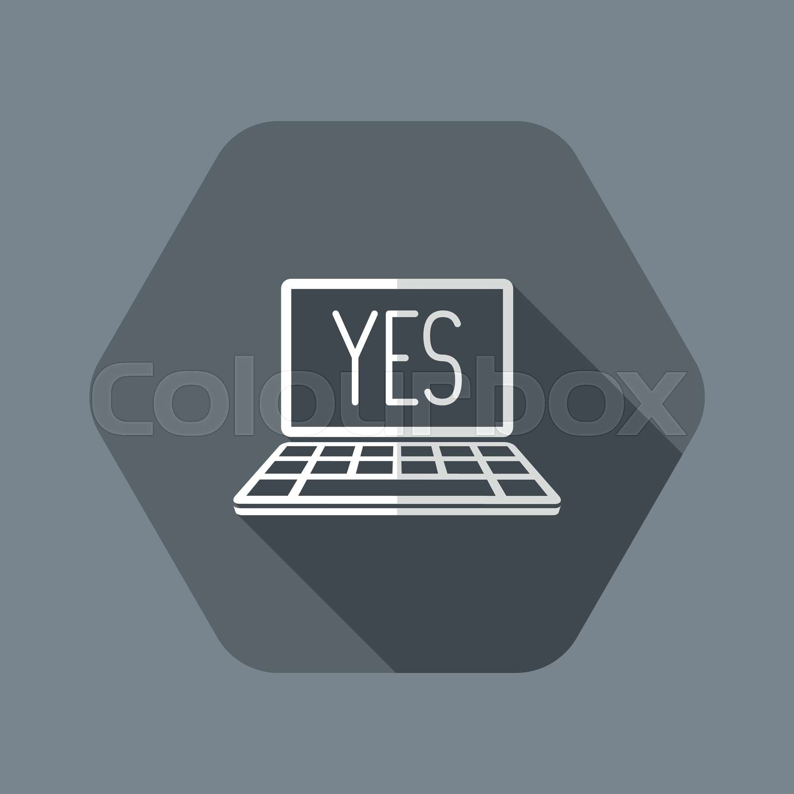 Checkbox computer decision - Minimal vector icon | Stock vector | Colourbox