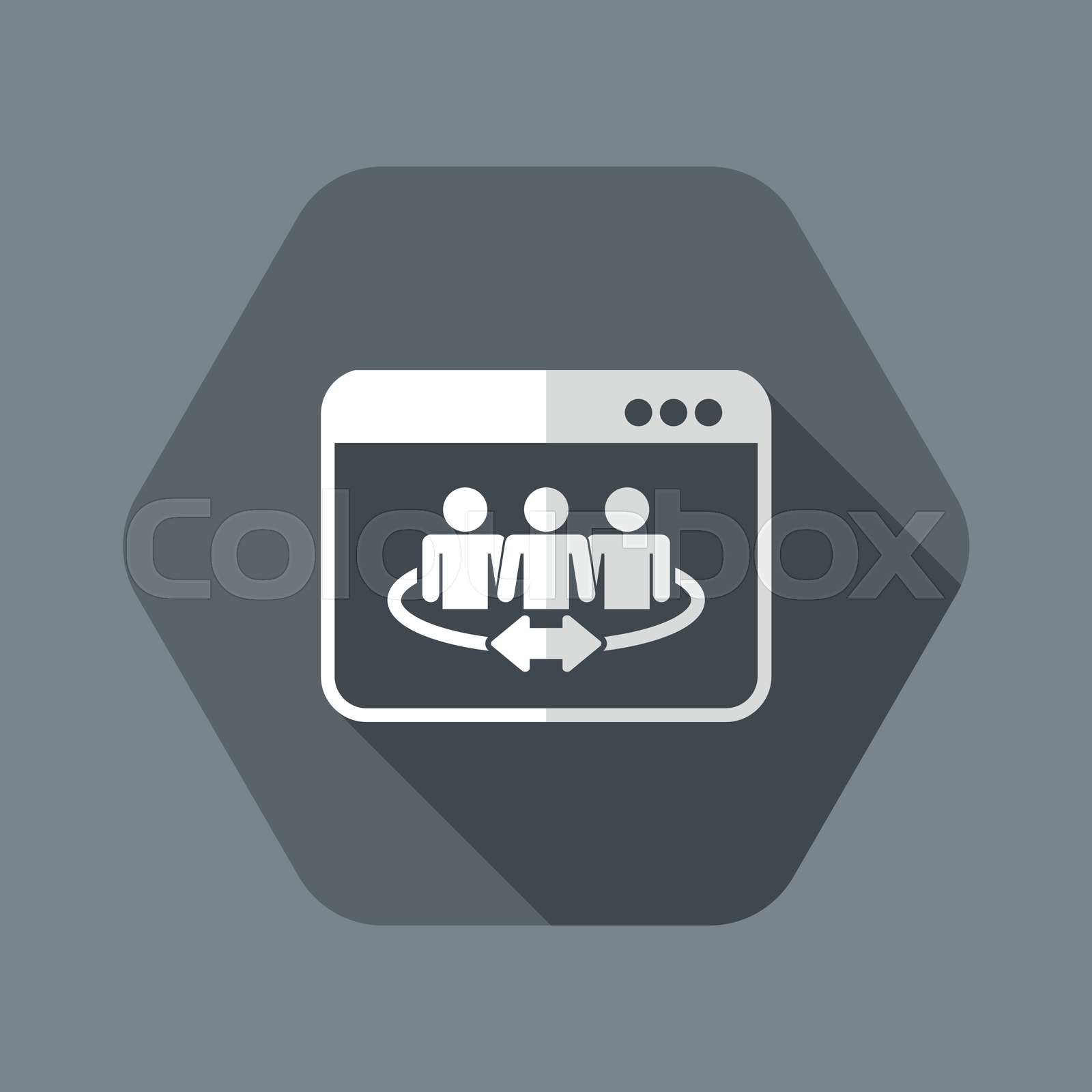 Community connection on internet - Vector flat icon | Stock vector ...