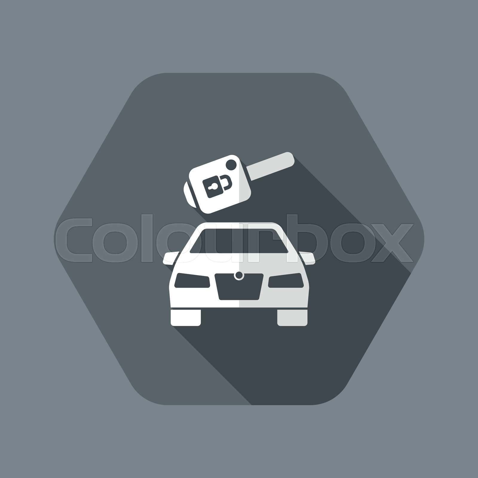 Car and key icon | Stock vector | Colourbox