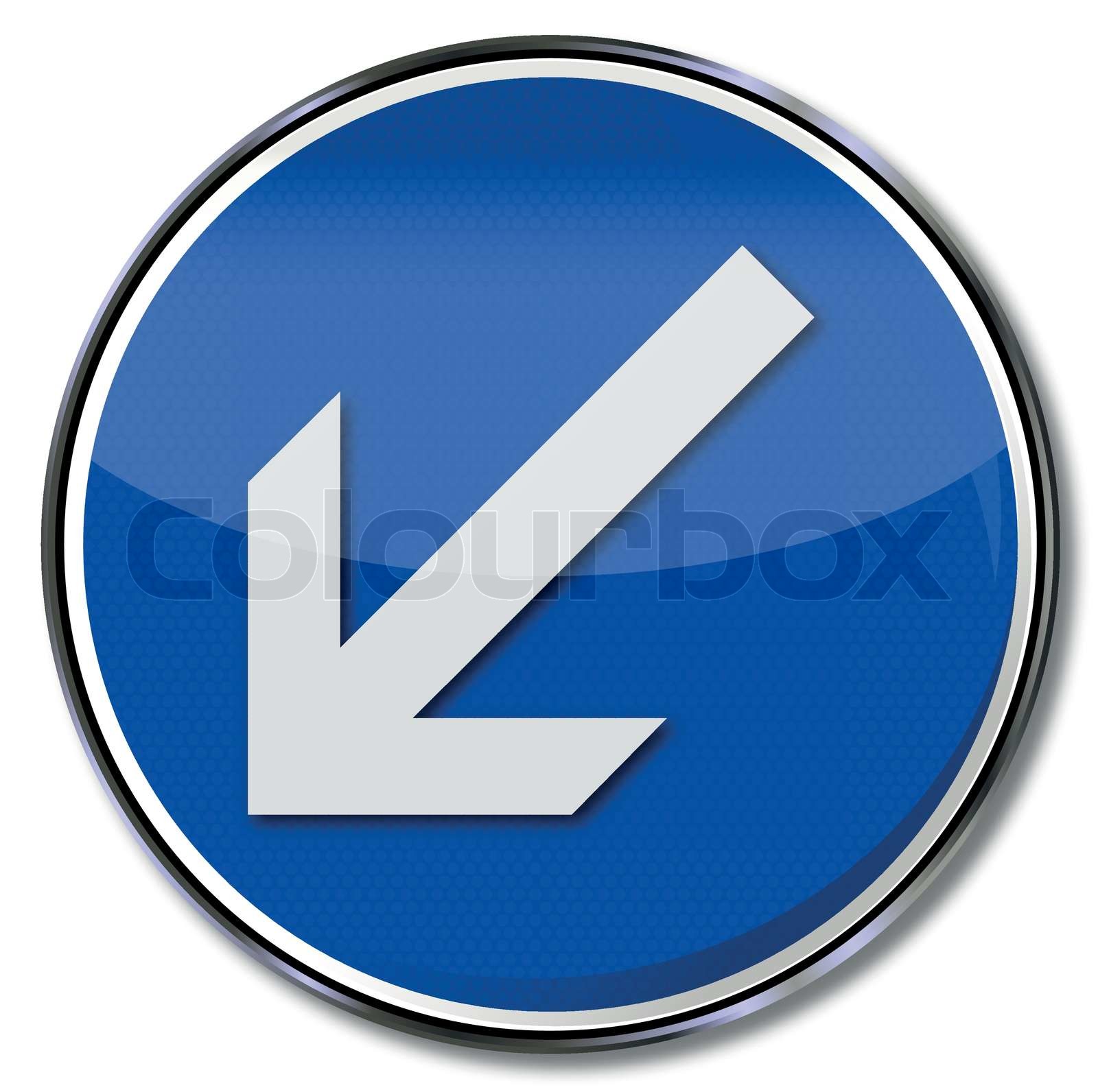 Verkehrsschild Pfeil nach links | Stock-Vektor | Colourbox