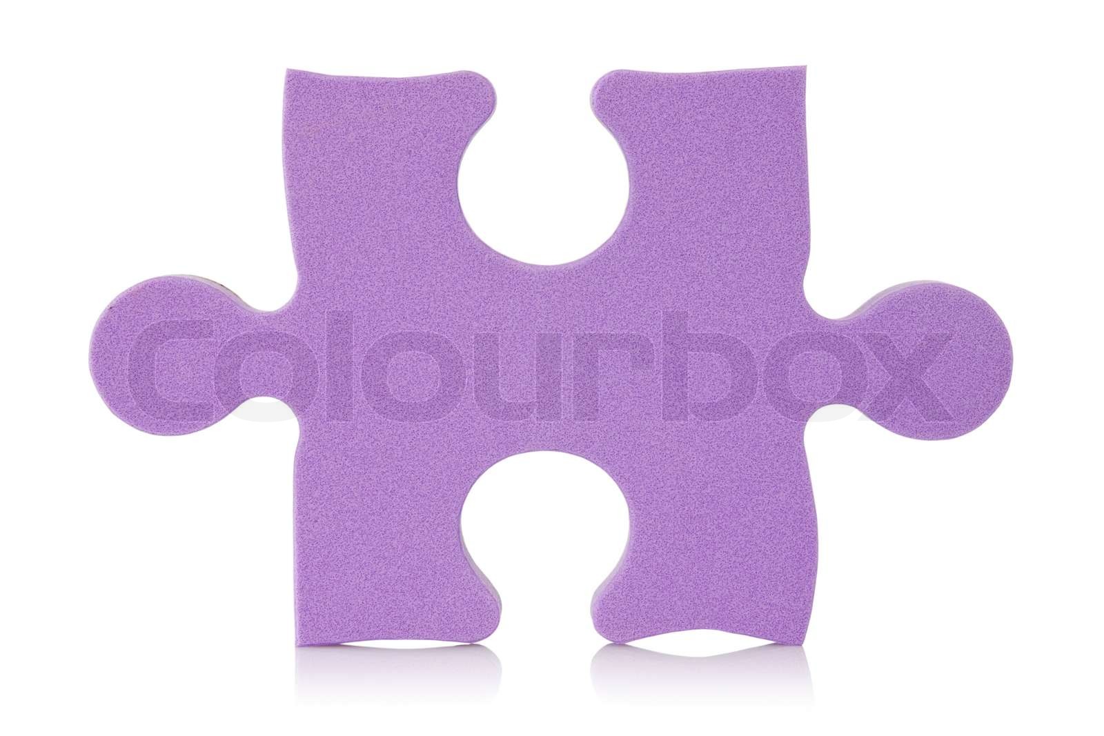purple puzzle piece | Stock image | Colourbox