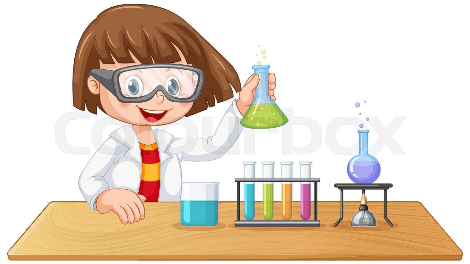 A lab kid character | Stock vector | Colourbox