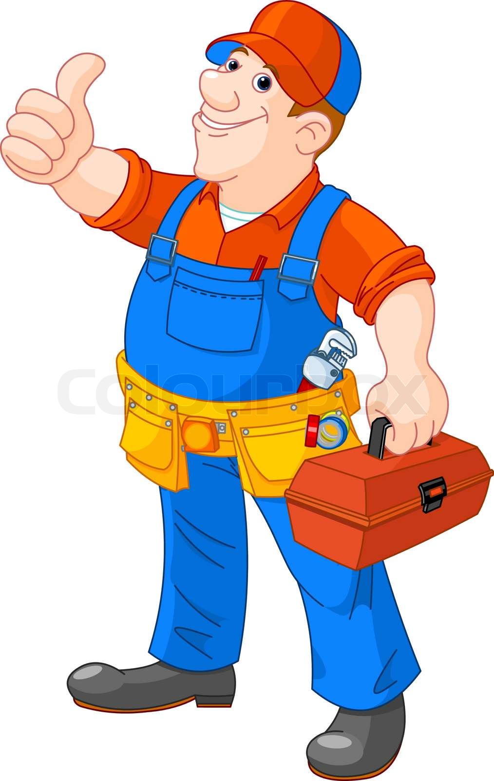 Cartoon serviceman | Stock vector | Colourbox