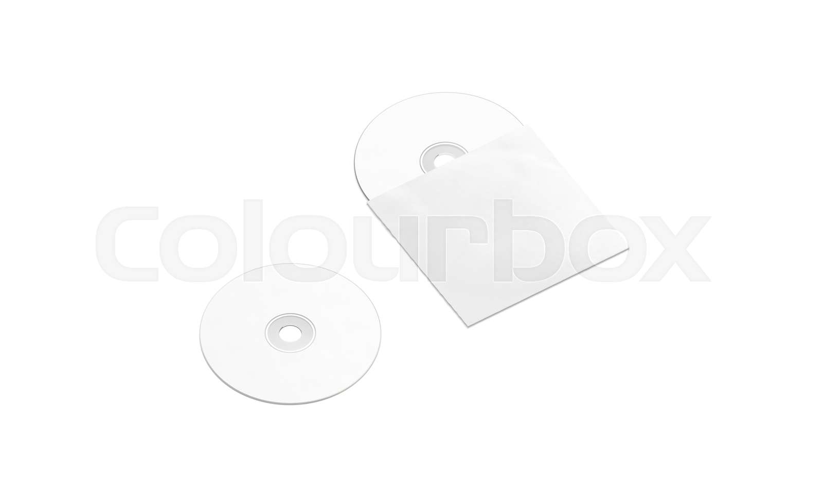 Blank white compact disk isolated and cover mockup, isolated | Stock ...