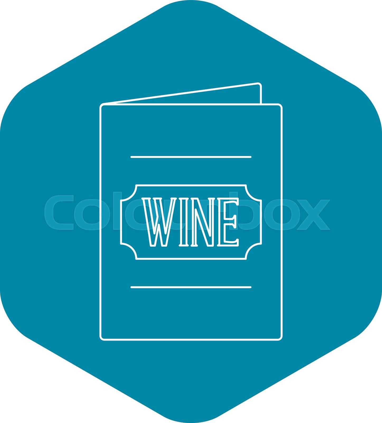 Wine menu icon, outline style | Stock vector | Colourbox