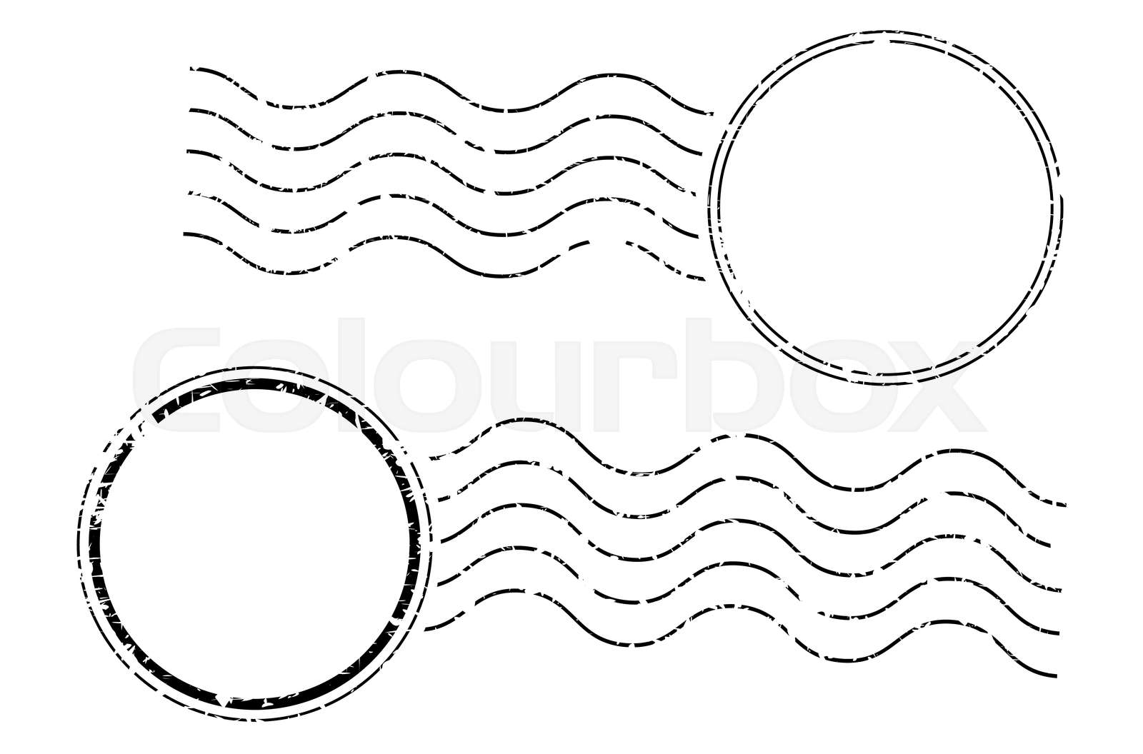 Postage cancellation stamp imprint. Postcard ink seal. | Stock vector ...