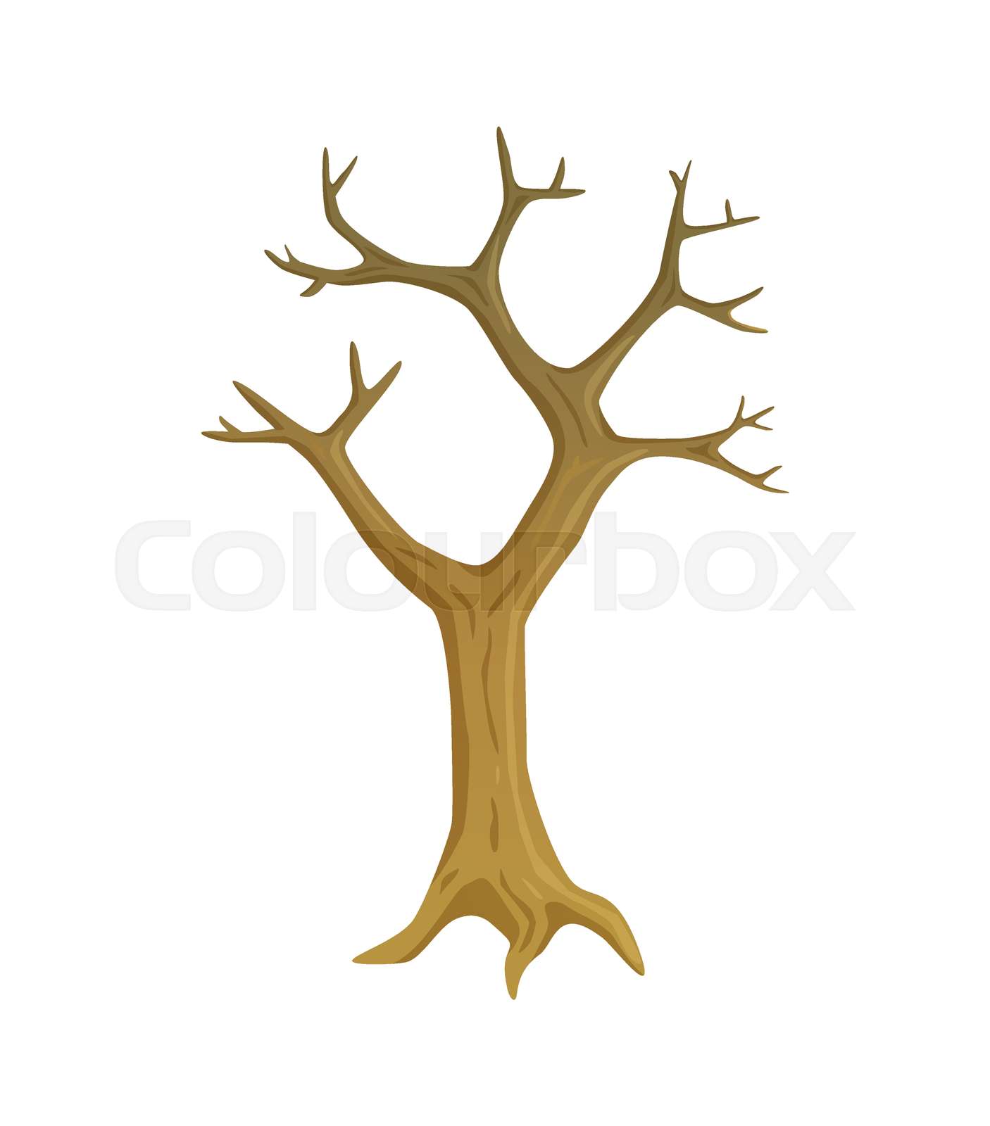 Leafless Plant, Tree with Empty Branches Vector | Stock vector | Colourbox
