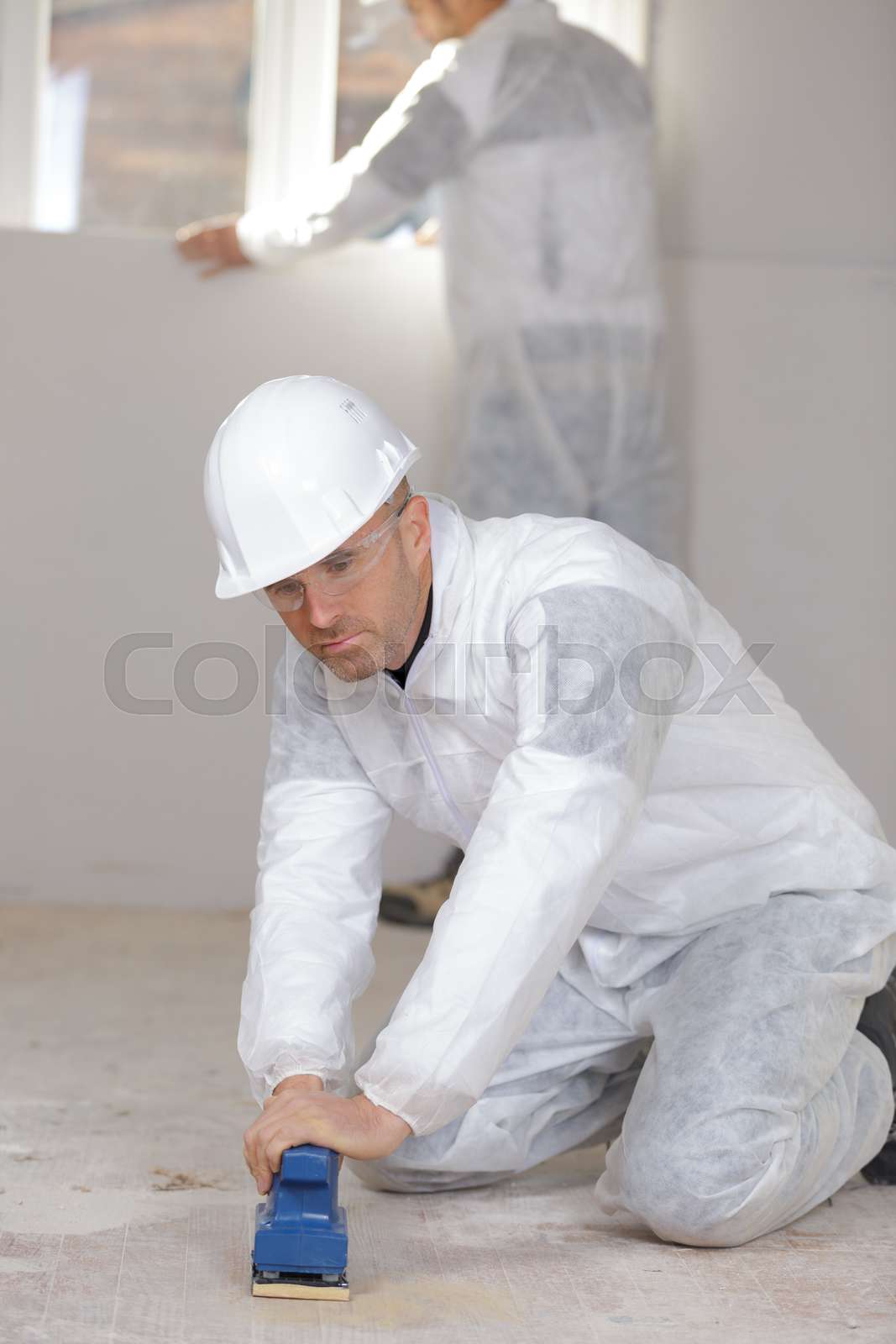 polishing with sandpaper | Stock image | Colourbox