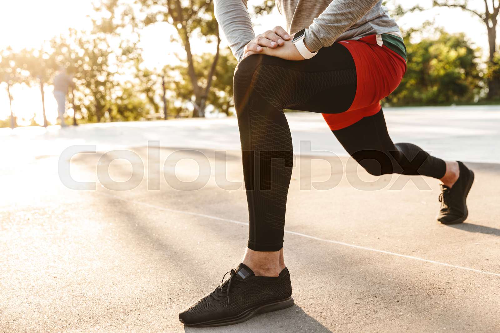 Healthy young sportsman doing exercises | Stock image | Colourbox