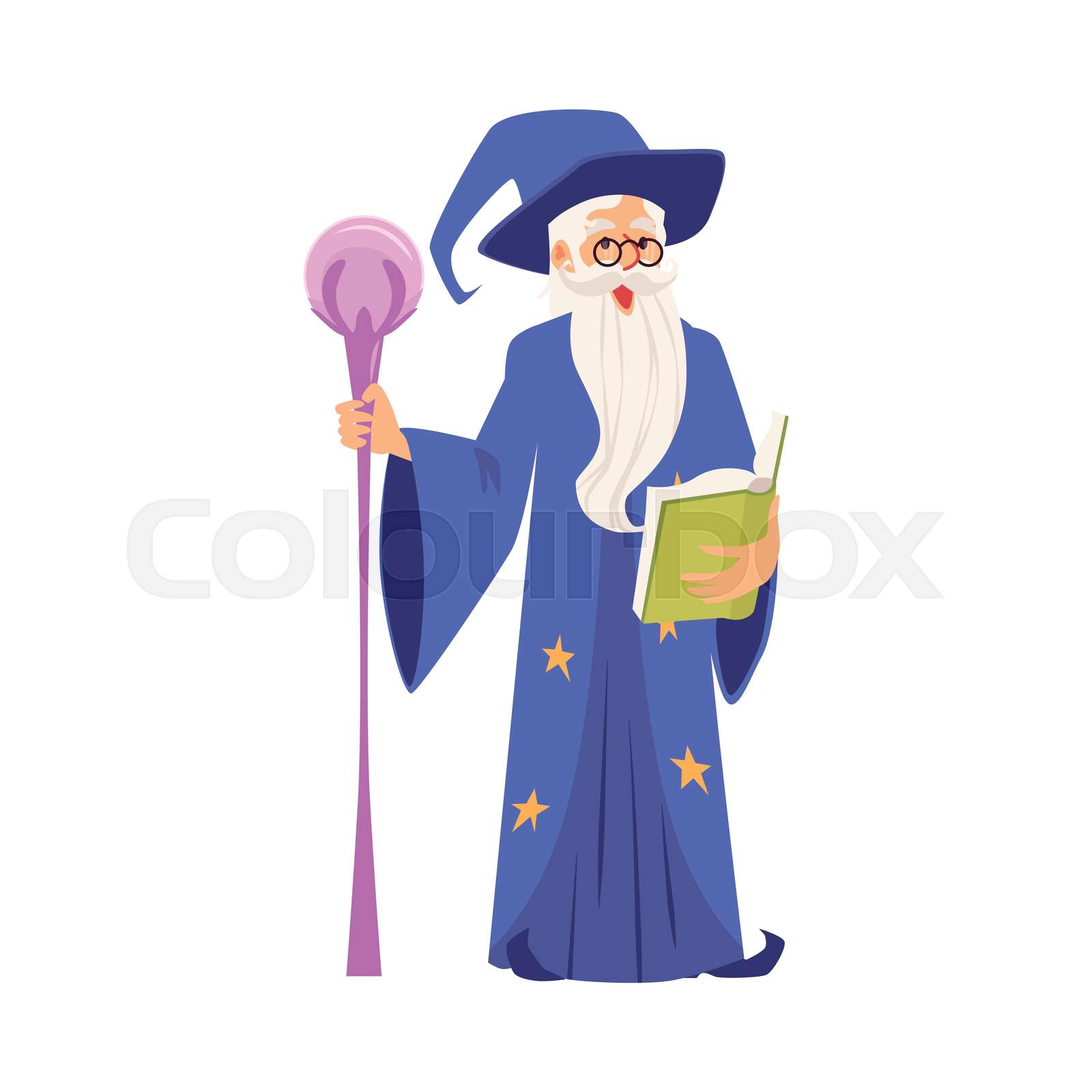 zauberer, fantasie, illustration | Stock-Vektor | Colourbox