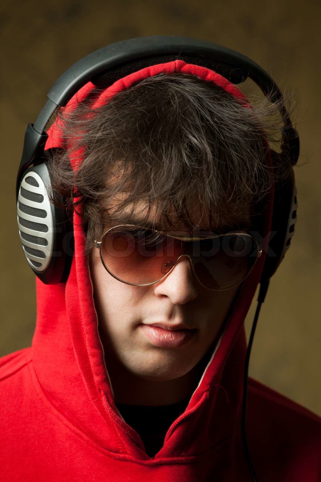 Man in headphones | Stock image | Colourbox