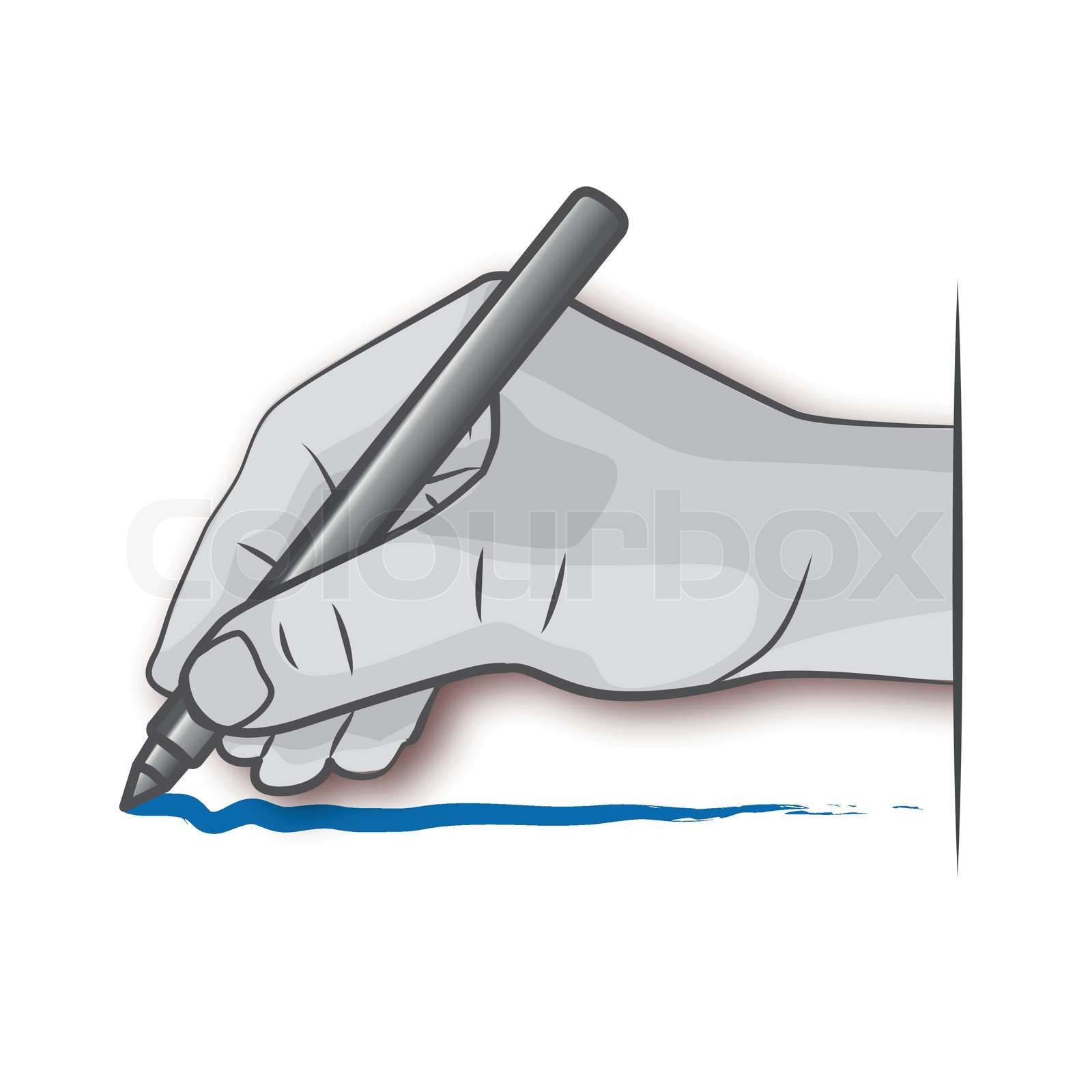 Hand mit einer Unterschrift | Stock-Vektor | Colourbox