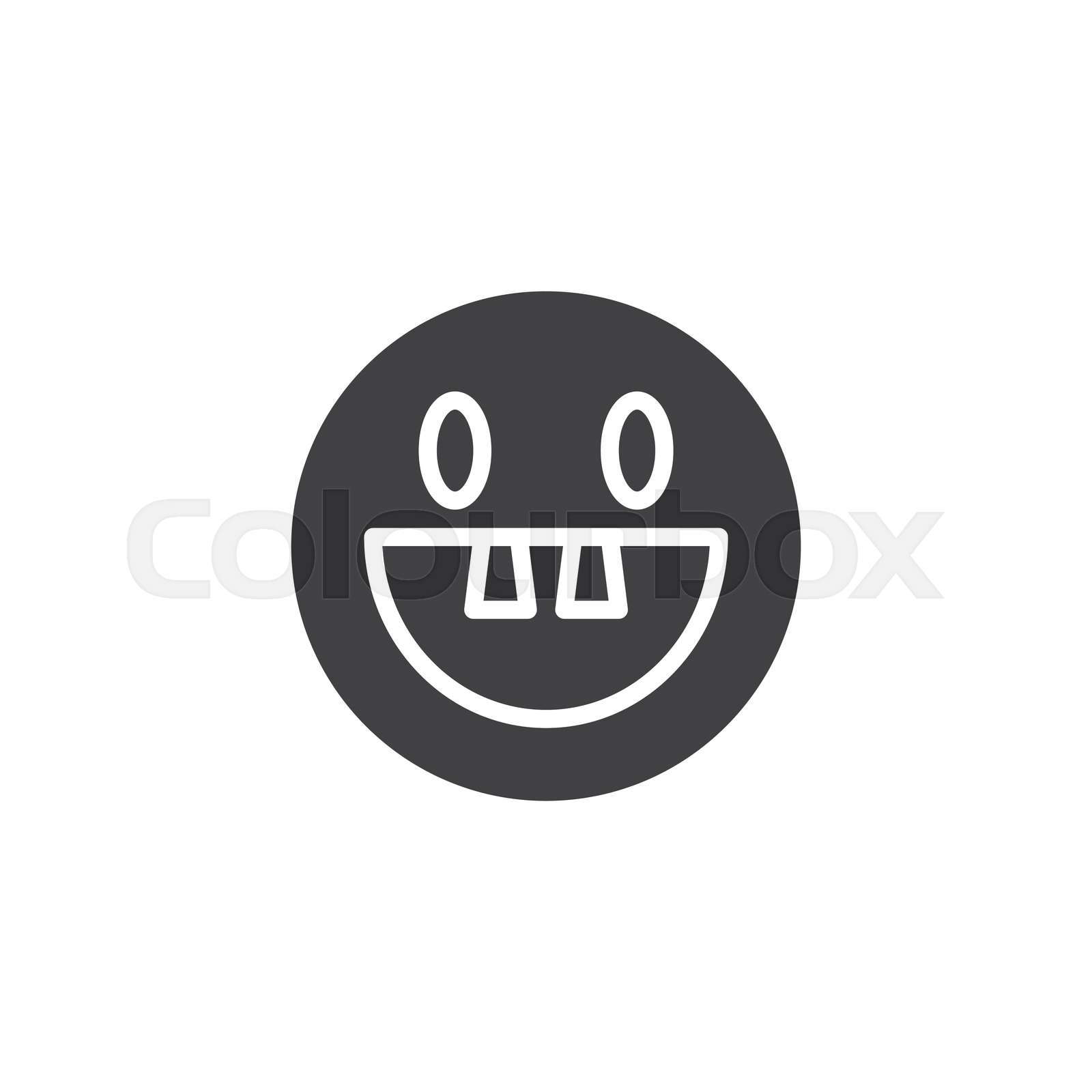 Toothless emoji face vector icon | Stock vector | Colourbox