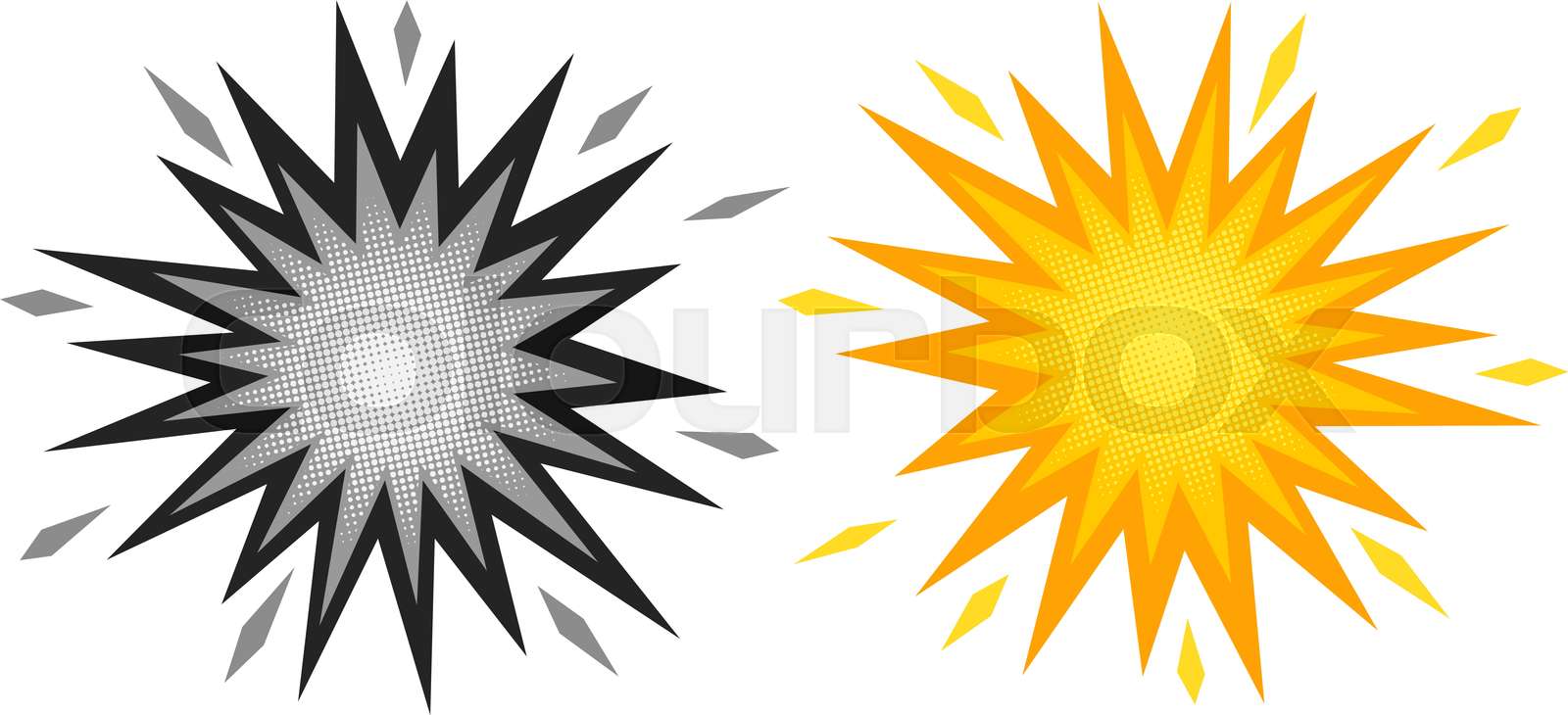 explosion in comics style | Stock vector | Colourbox