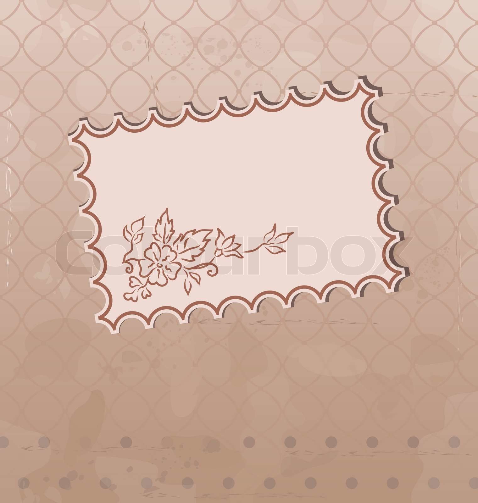 Grunge altmodisch Hintergrund mit Vintage label | Stock-Vektor | Colourbox