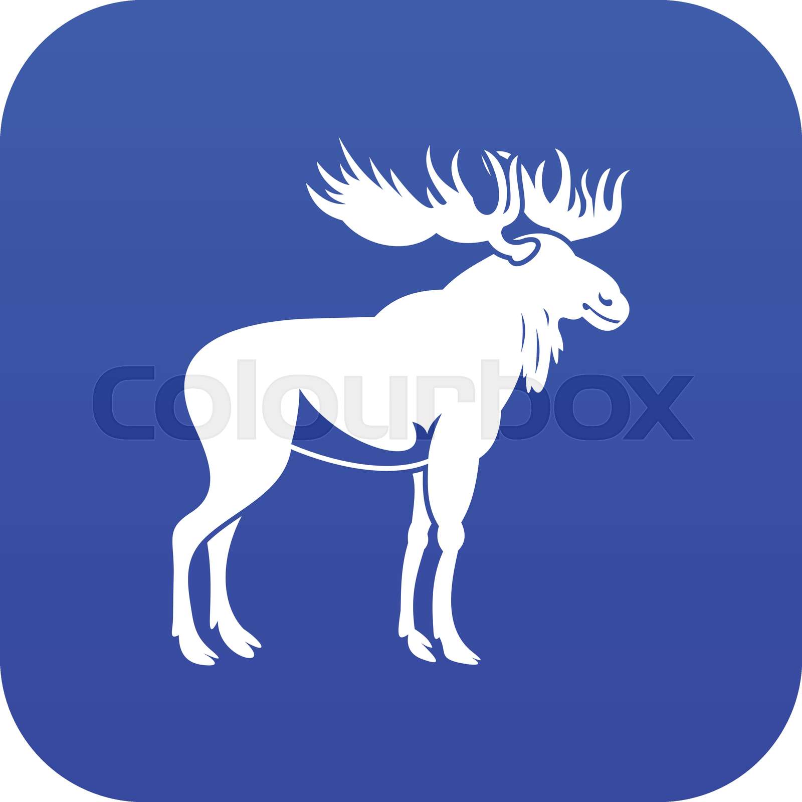 Moose icon digital blue | Stock vector | Colourbox