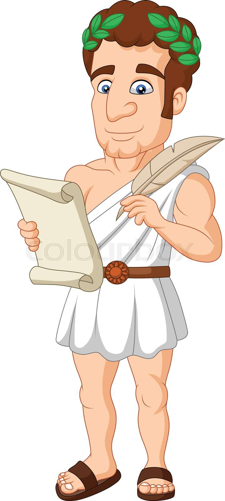 Illustration of Ancient Greek man cartoon | Stock vector | Colourbox