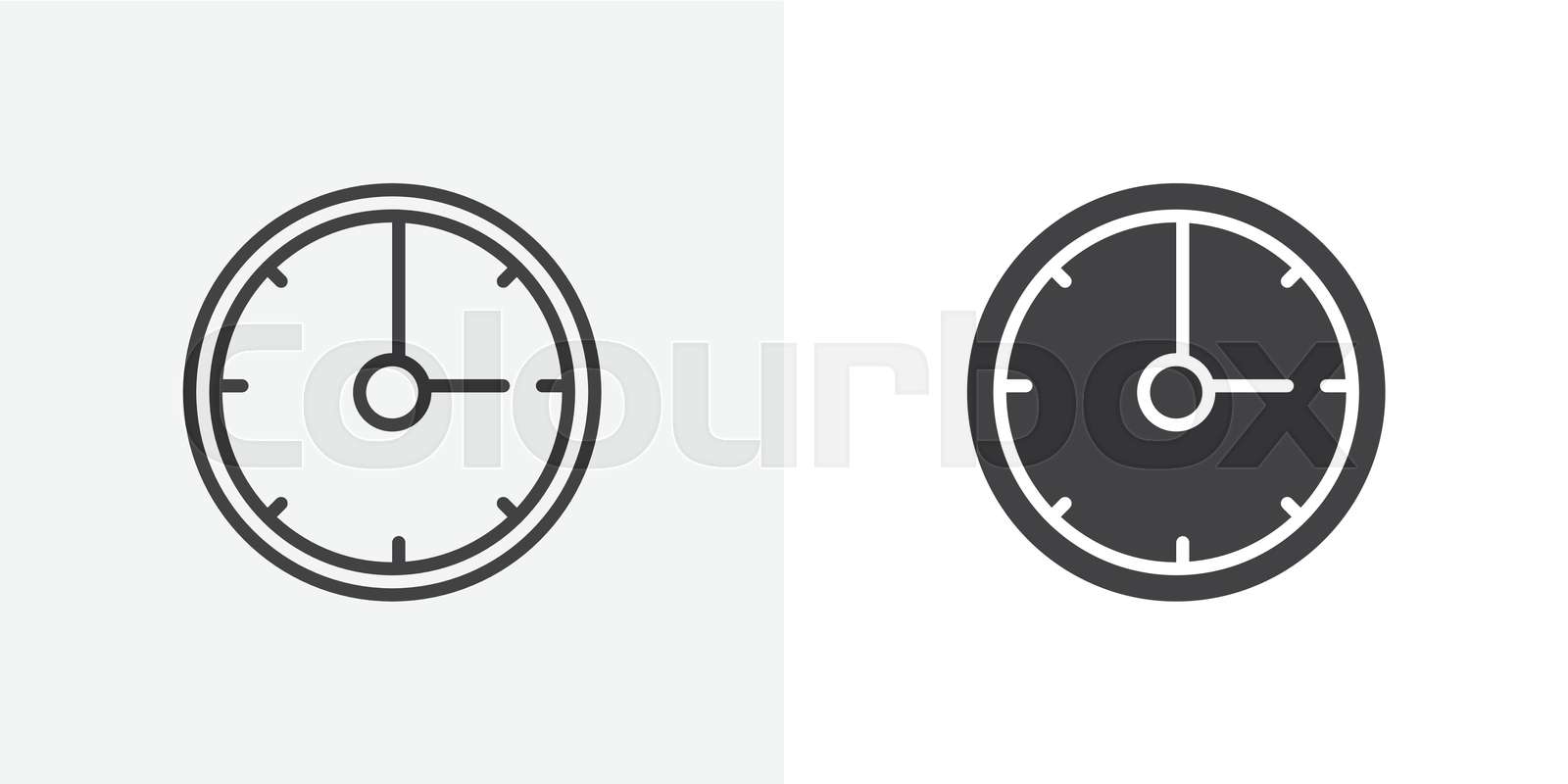 Circle clock icon | Stock vector | Colourbox