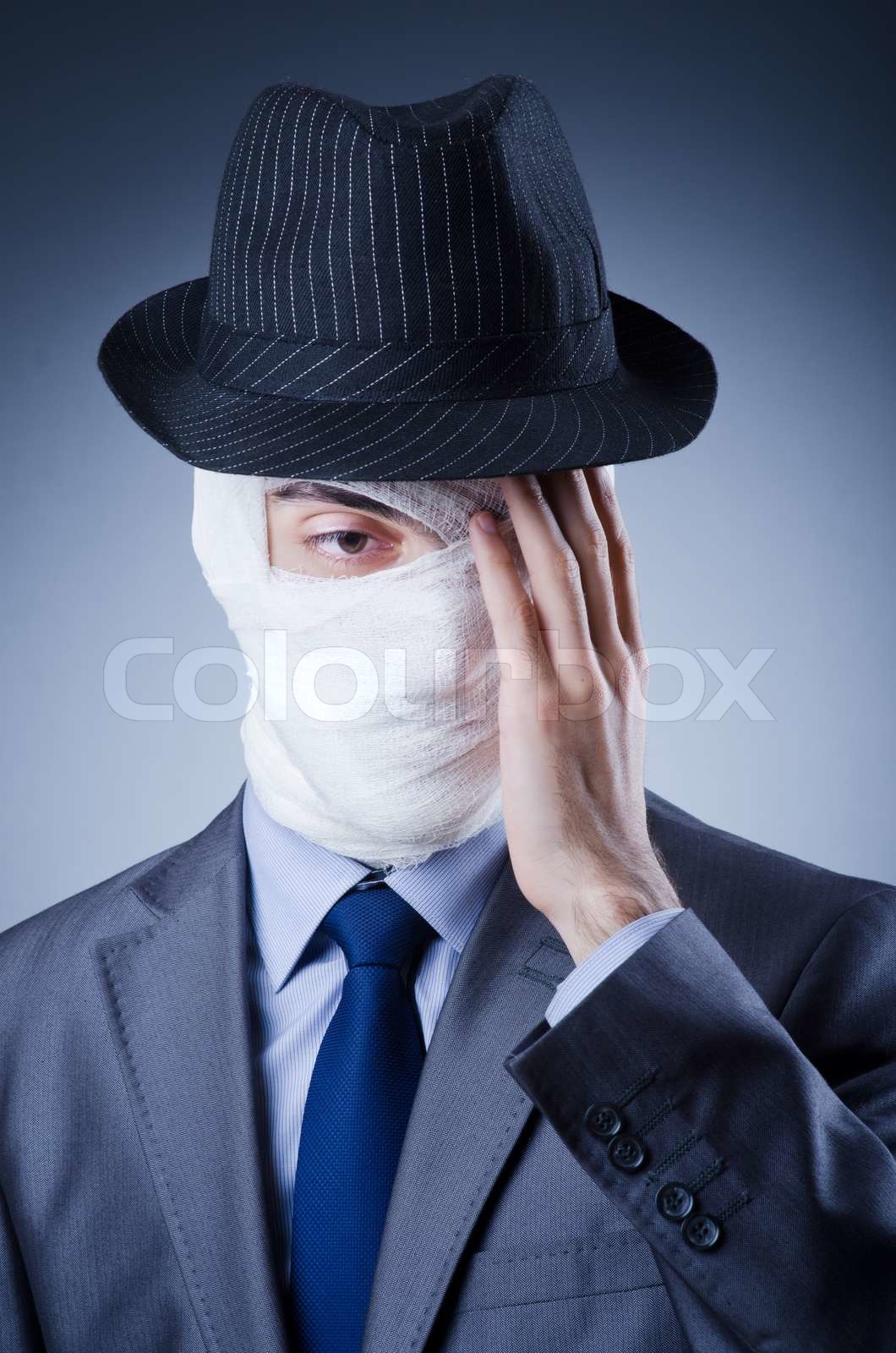 Man covered in medical bandages | Stock image | Colourbox
