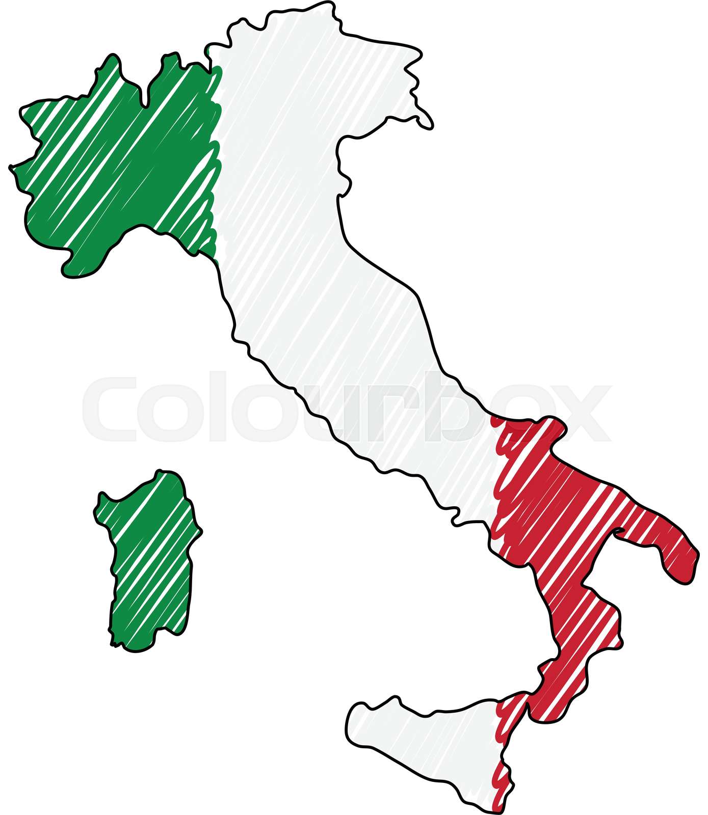 Italy Flag Outline