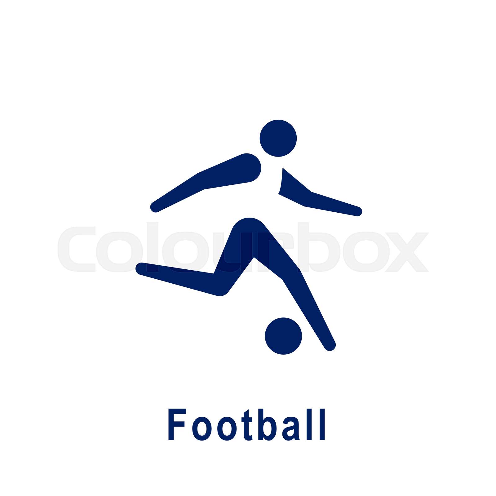 Football pictogram, new sport icon. | Stock vector | Colourbox