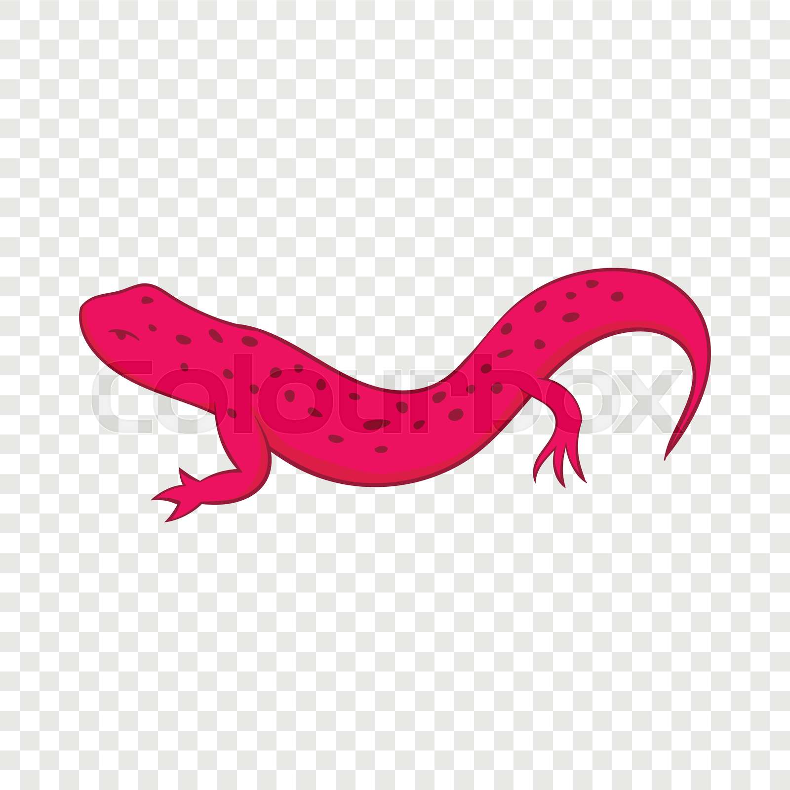 Pink lizard icon, cartoon style | Stock vector | Colourbox