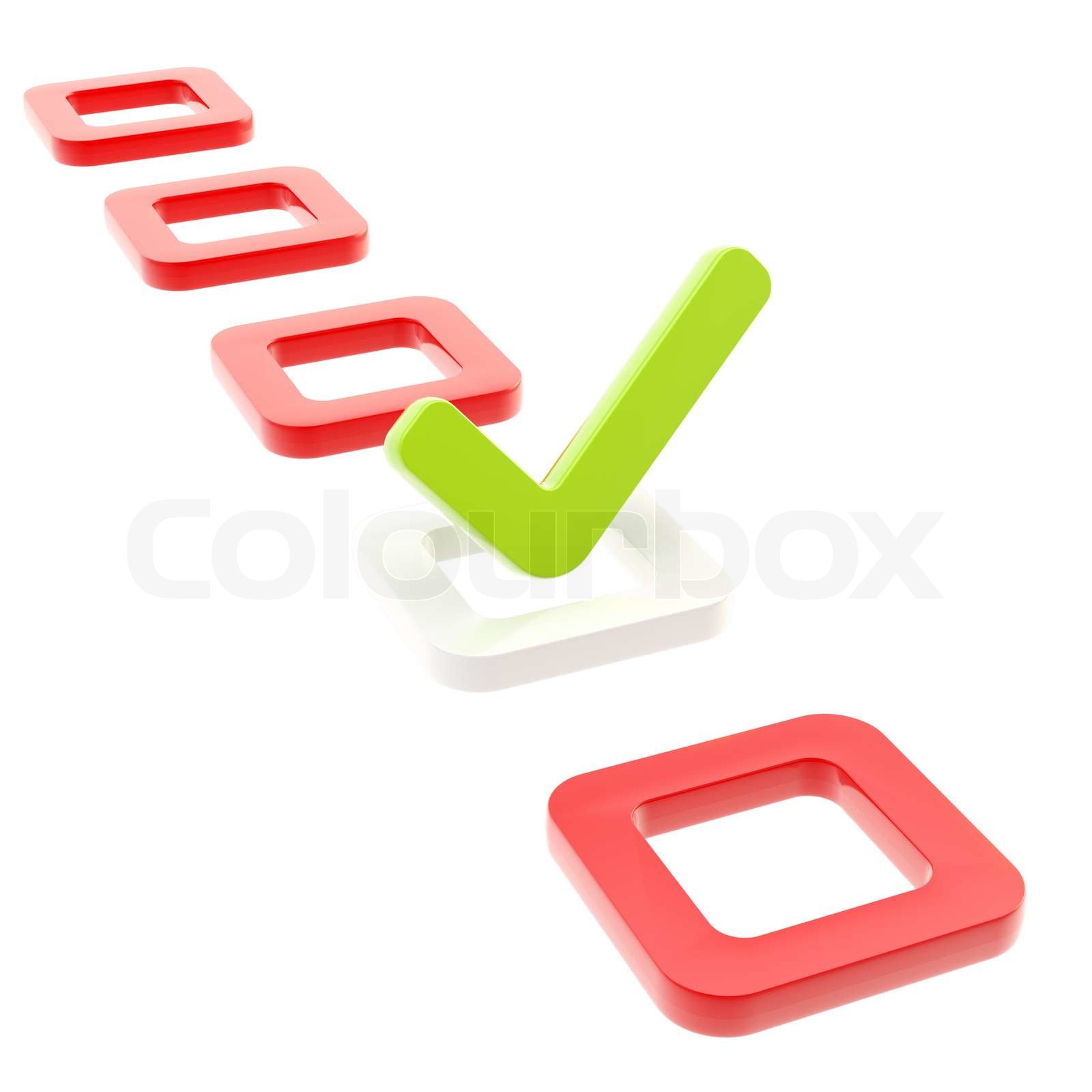 To do list, tick in check box isolated | Stock image | Colourbox