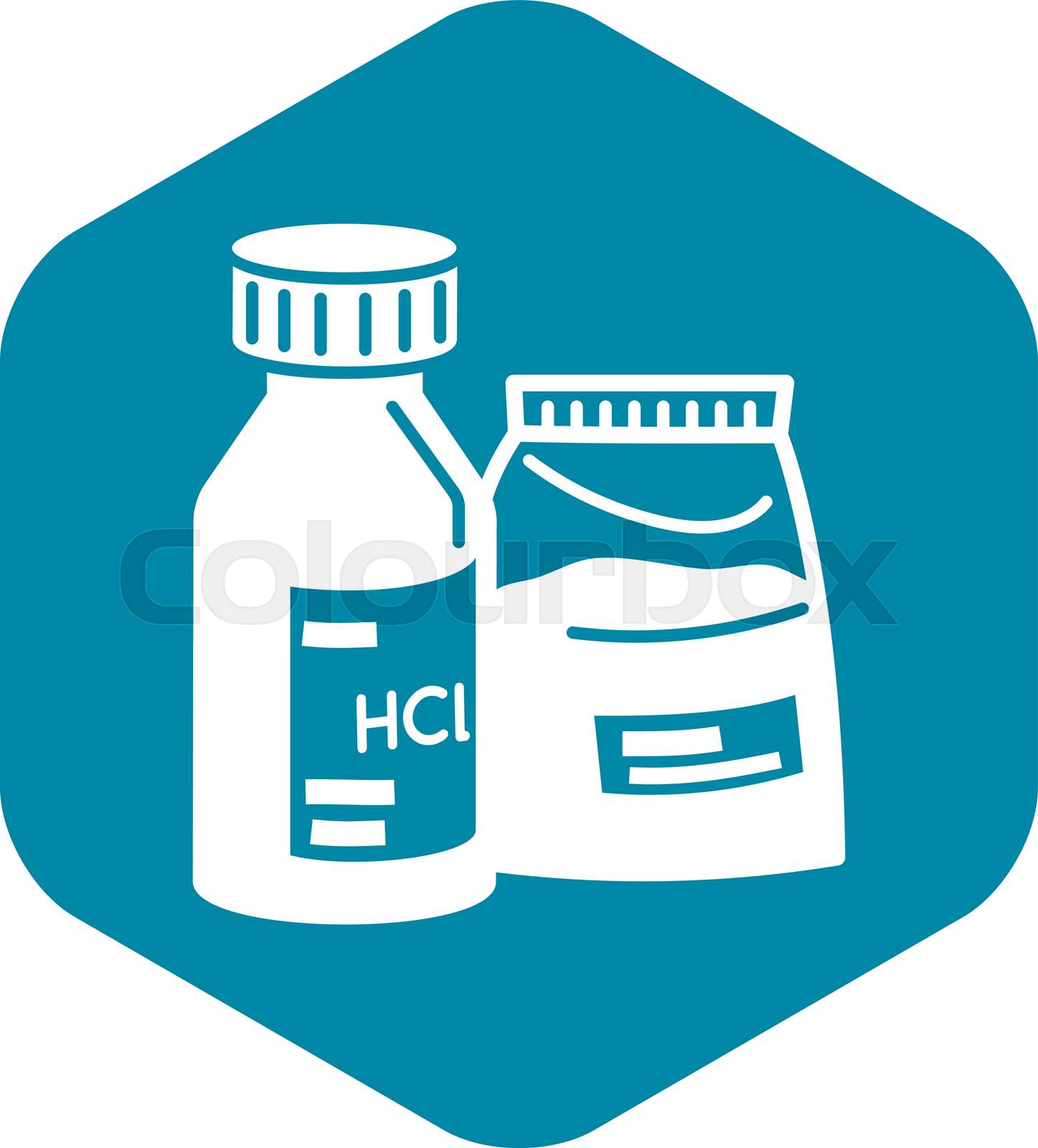 Hydrochloric acid icon, simple style | Stock vector | Colourbox