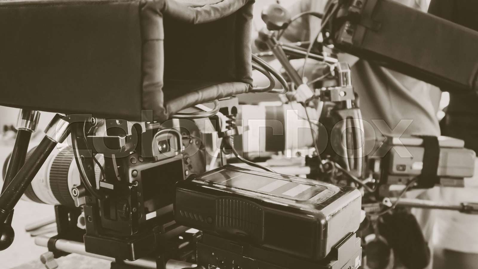 filming crew equipment | Stock image | Colourbox