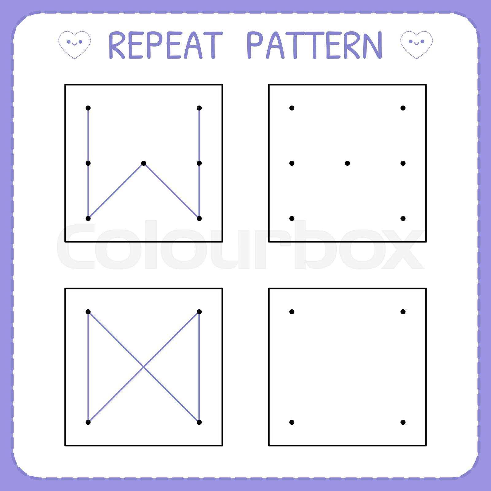 Repeat pattern. Kindergarten educational game for kids. Preschool ...