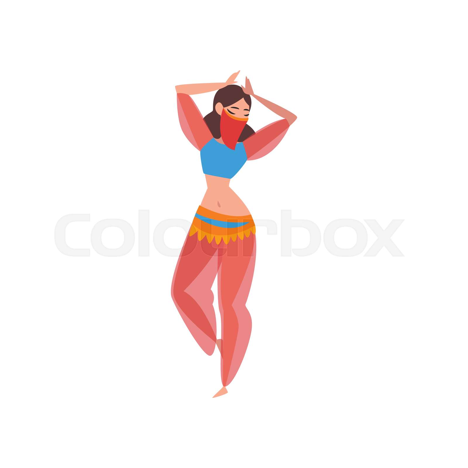 Beautiful Eastern Girl Dancing Belly Dance, Oriental Indian or Arabic ...