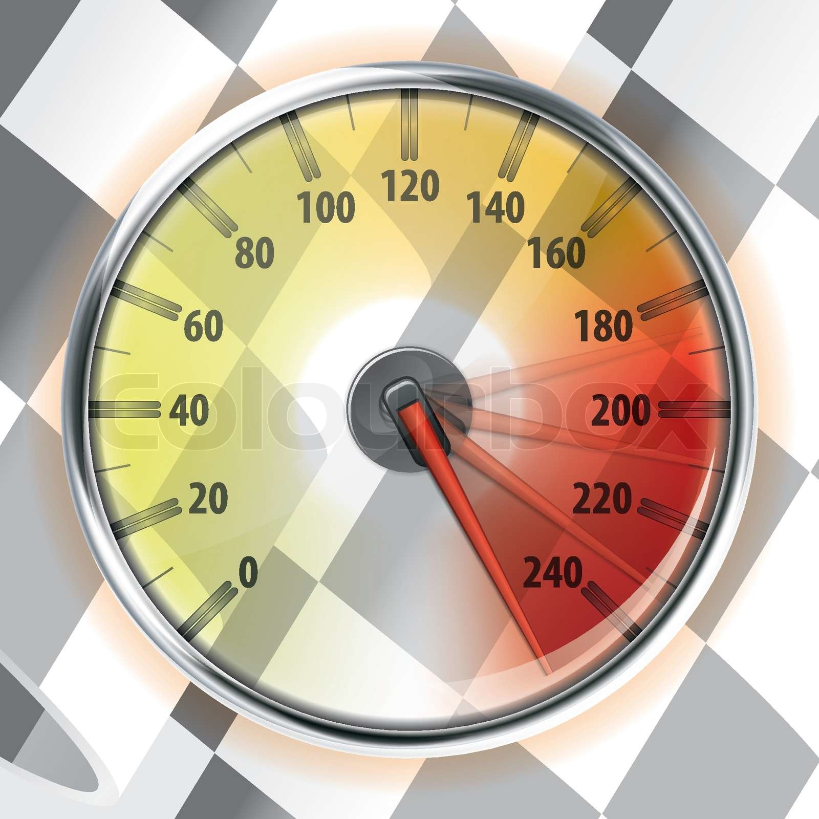 Speedometer with Top Speed | Stock vector | Colourbox