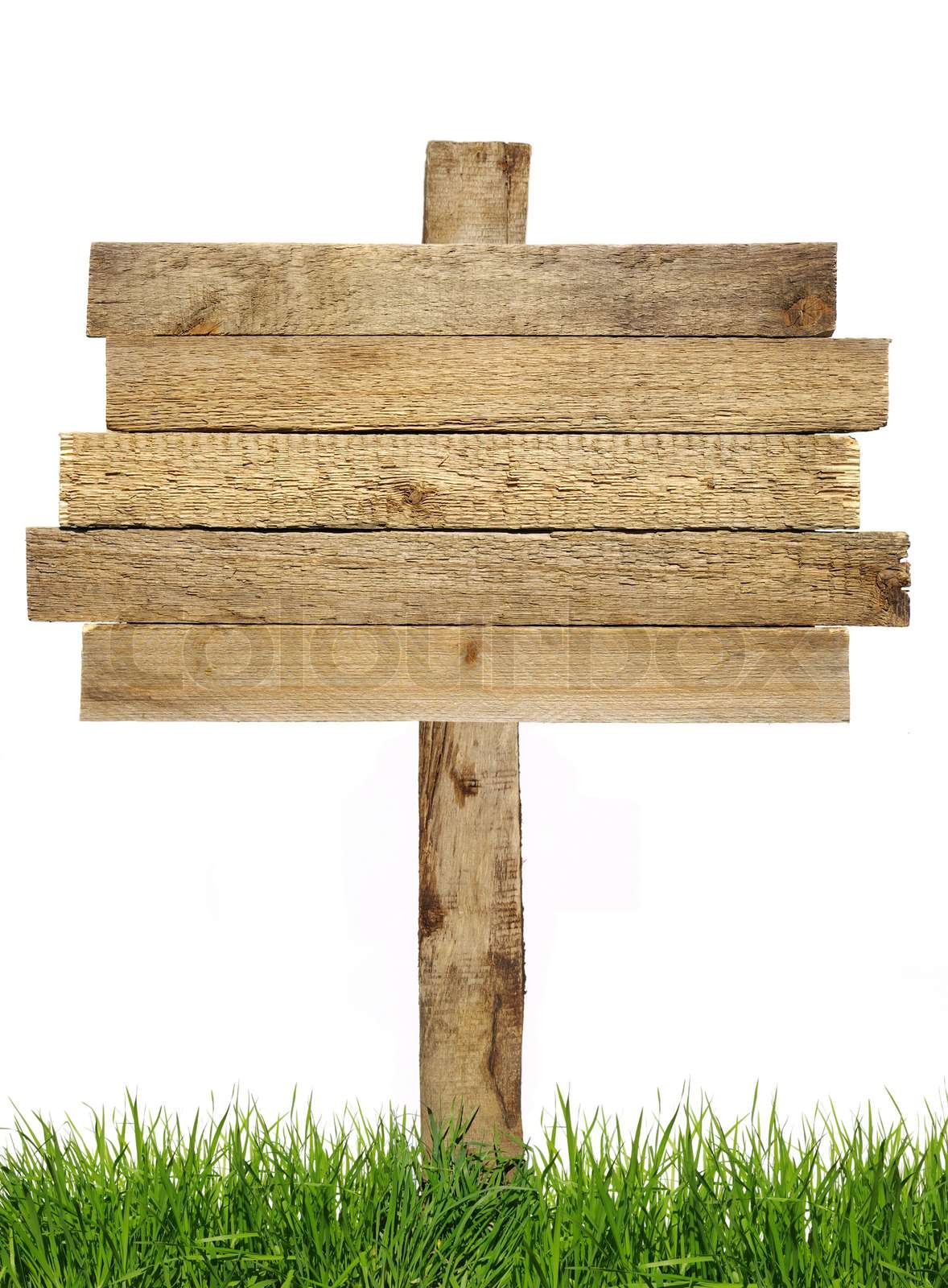 Blank Wooden Sign Post
