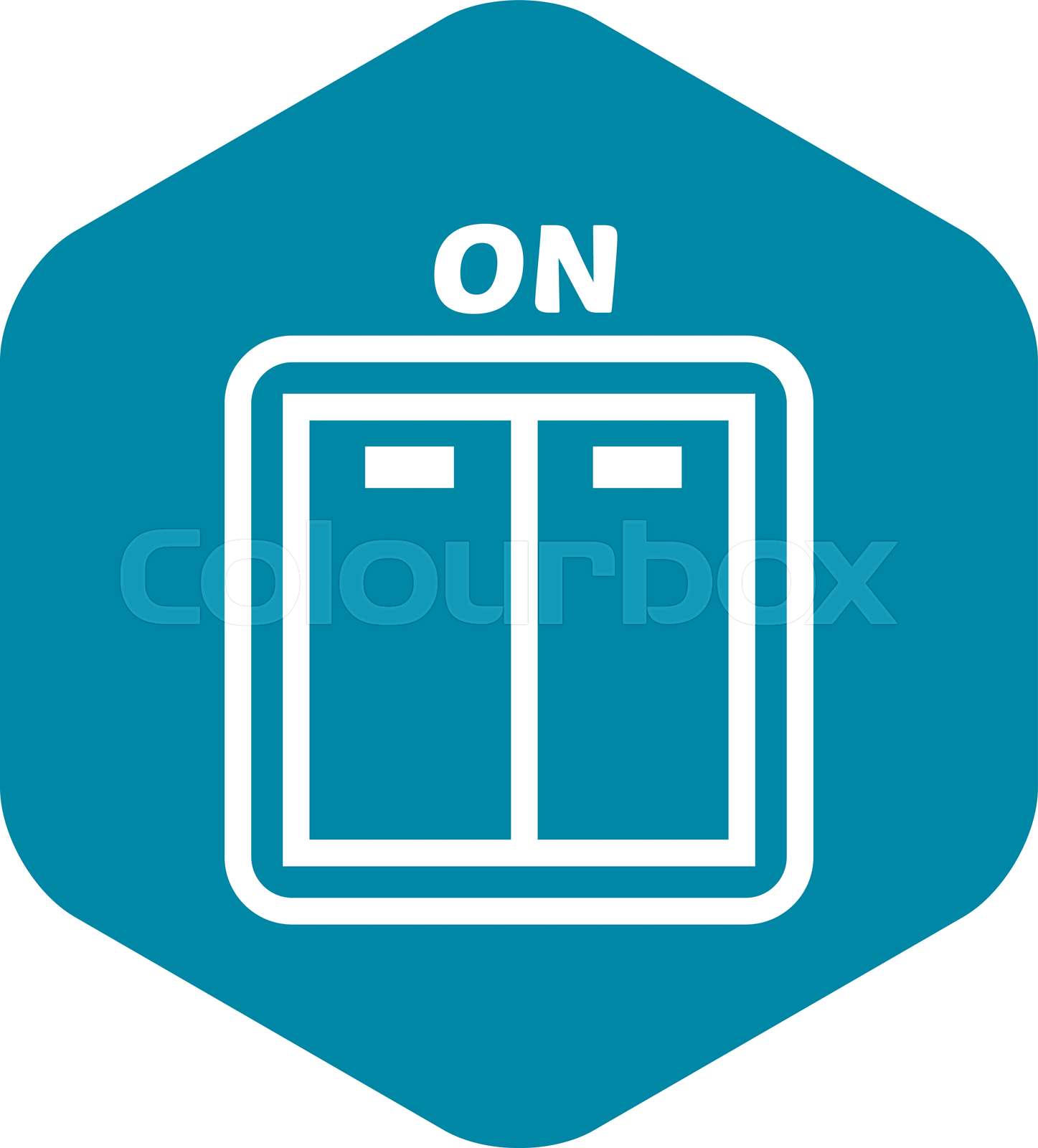 Light switch icon, simple style | Stock vector | Colourbox