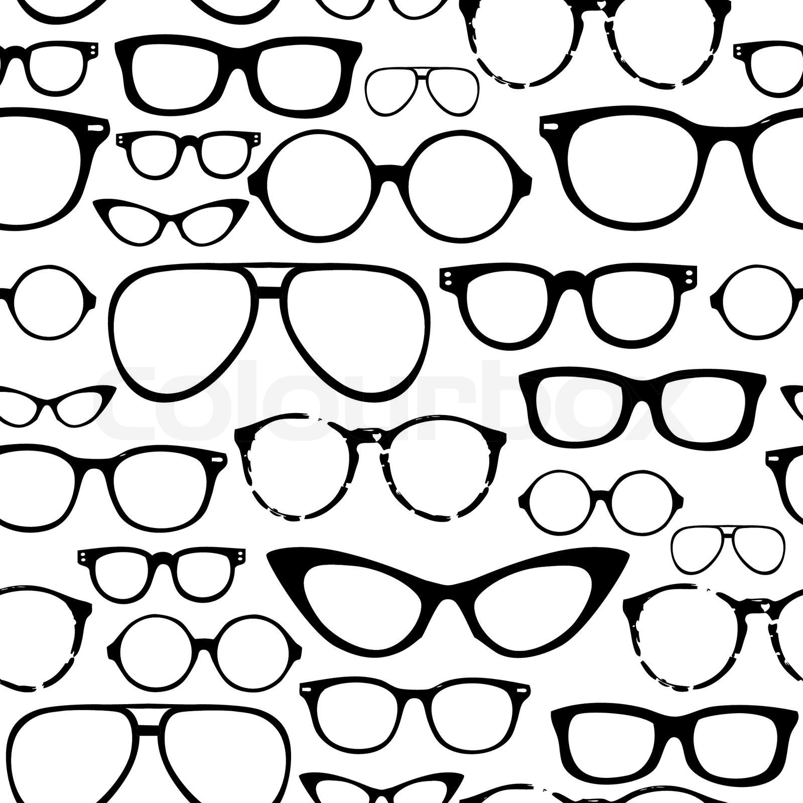Retro Seamless spectacles | Stock vector | Colourbox